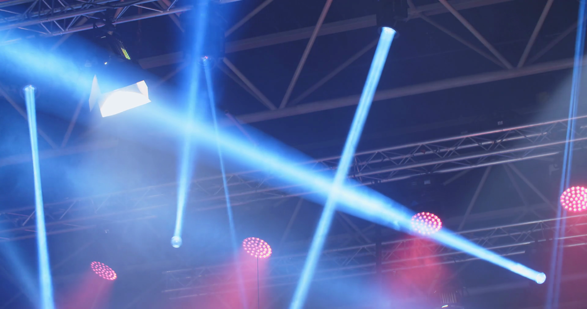 Concert Lights Moving Across Foggy Stage Stock Footage SBV-318866029 ...