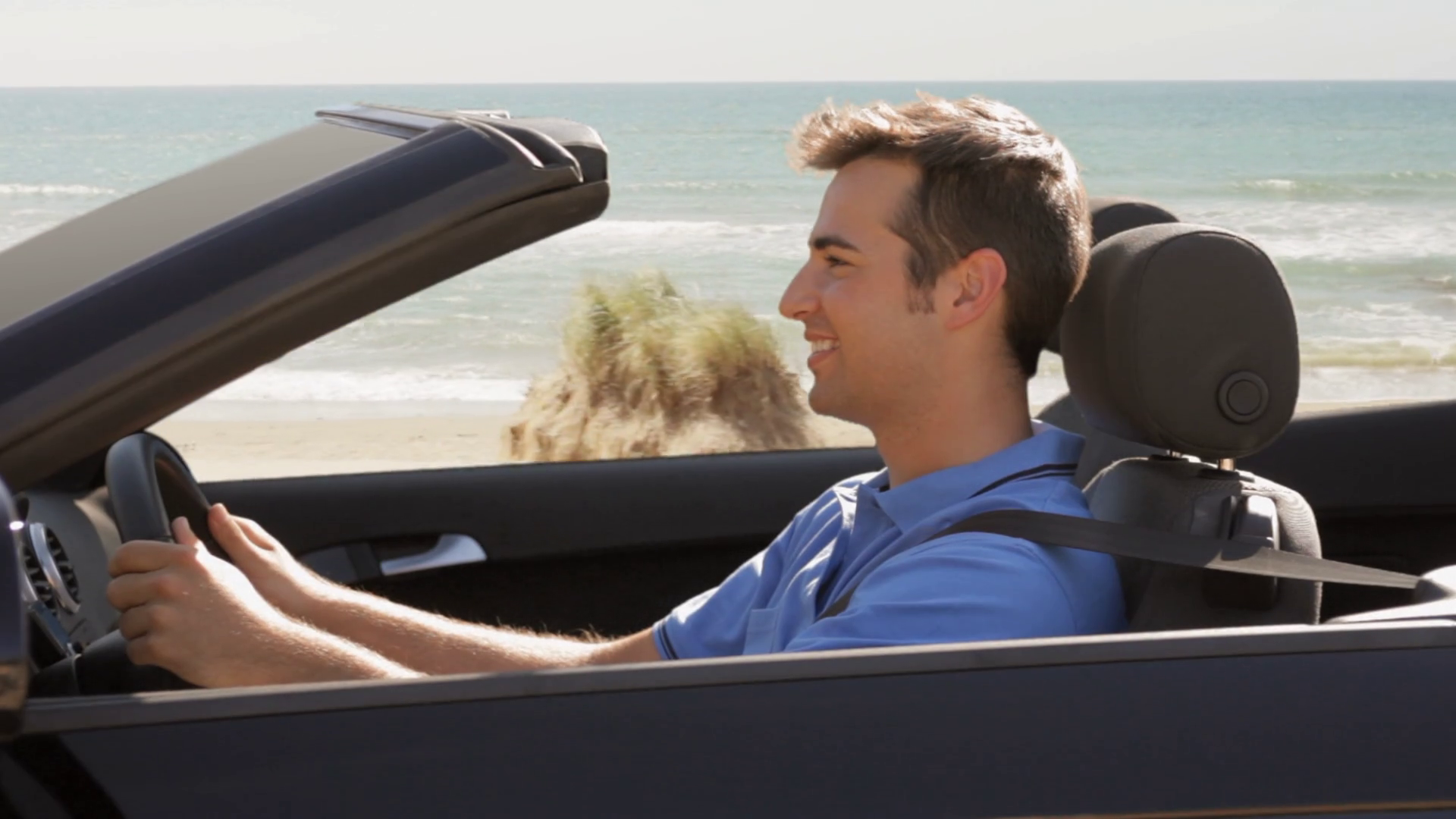 Man Driving Car Beach Stock Footage SBV-300611196 - Storyblocks