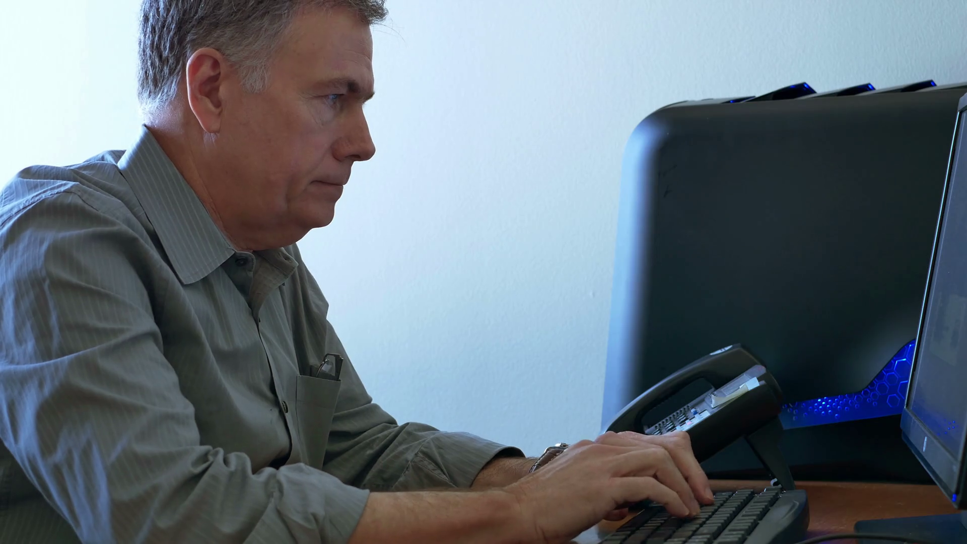 Businessman Typing At Computer 4k Stock Footage SBV-300227946 - Storyblocks