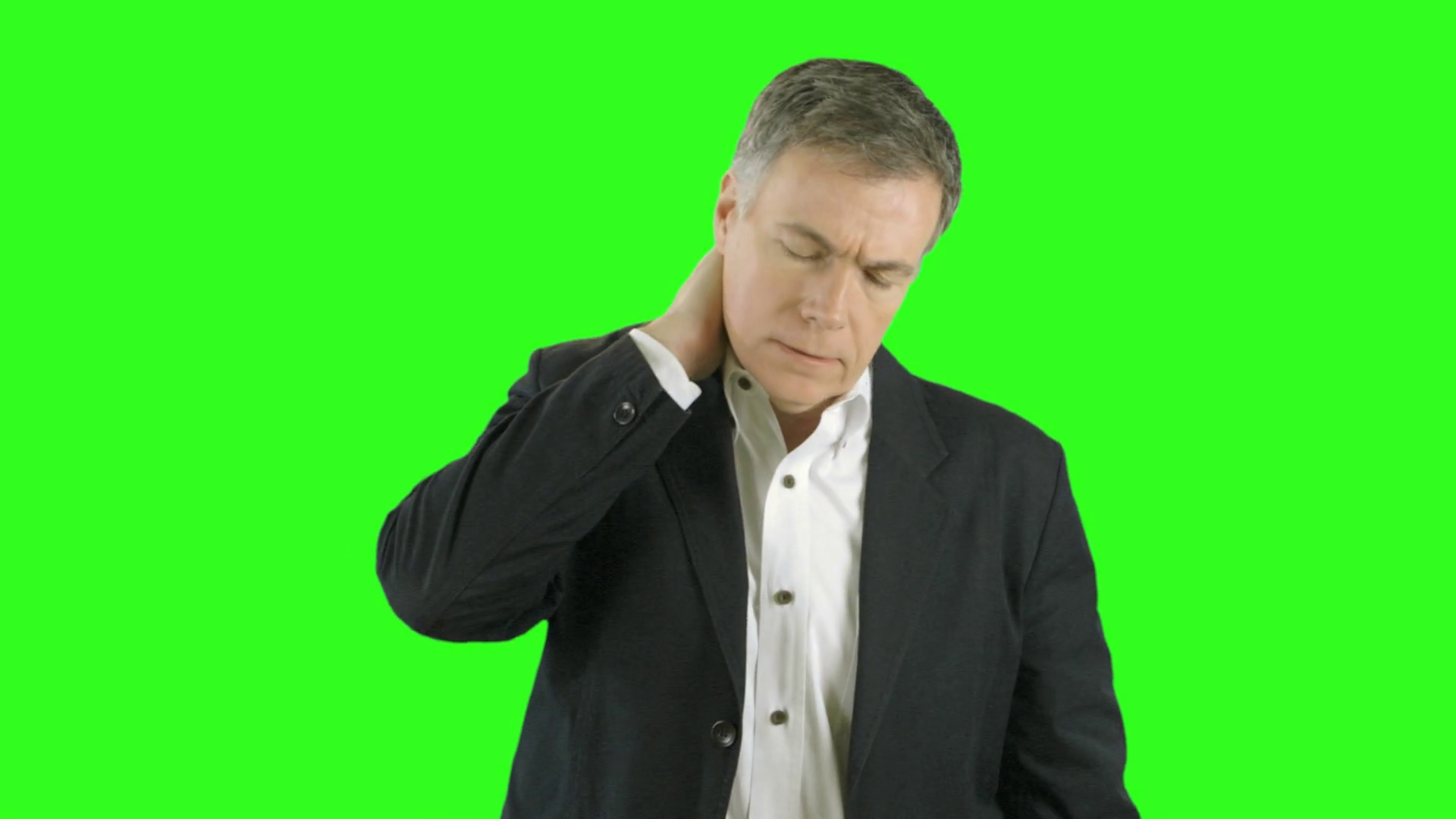 Businessman With Neck Pain Green Screen Stock Footage SBV-300610960 ...