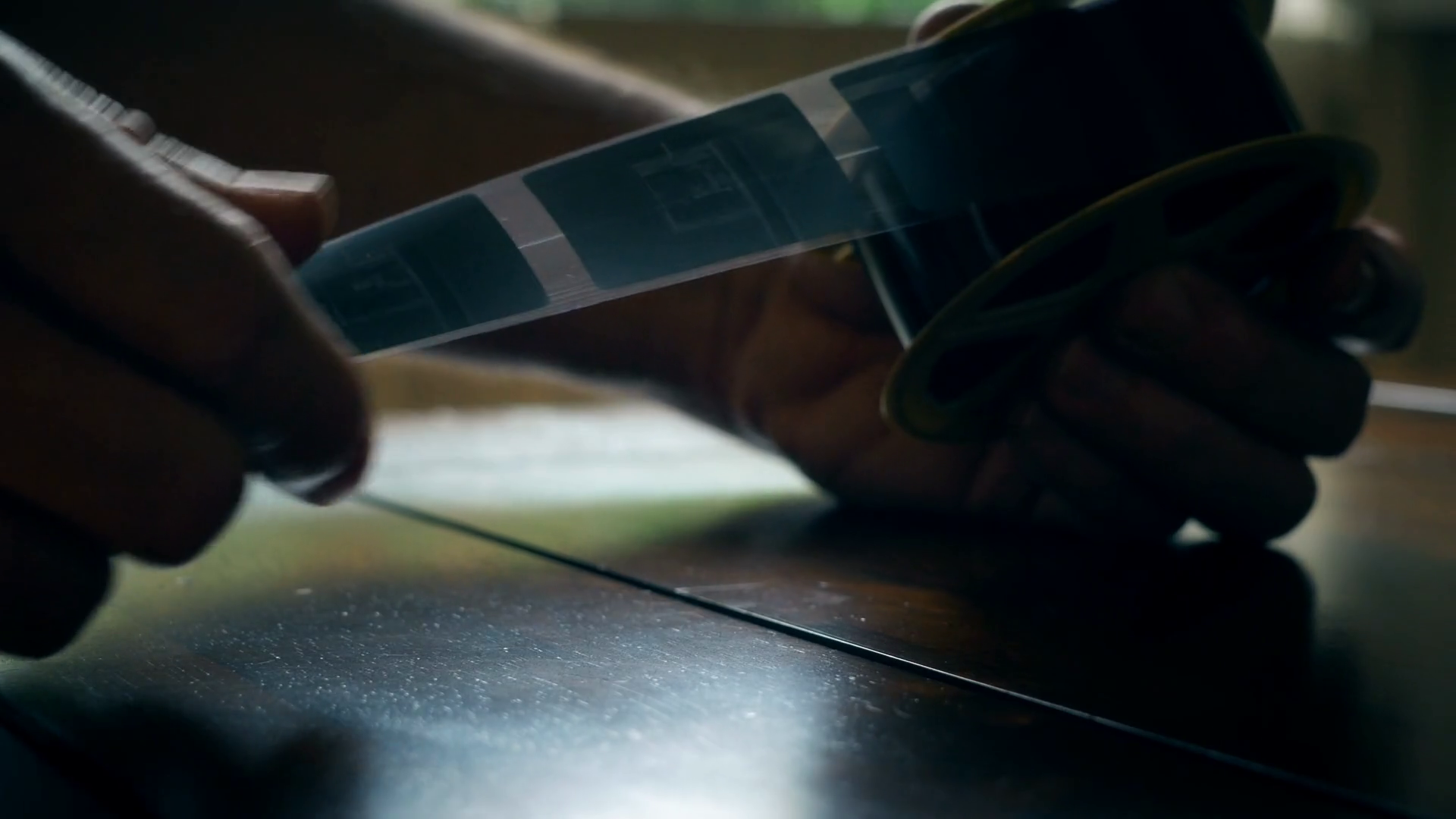 Closeup Of Man Looking At Microfiche Film 4k Stock Footage SBV ...