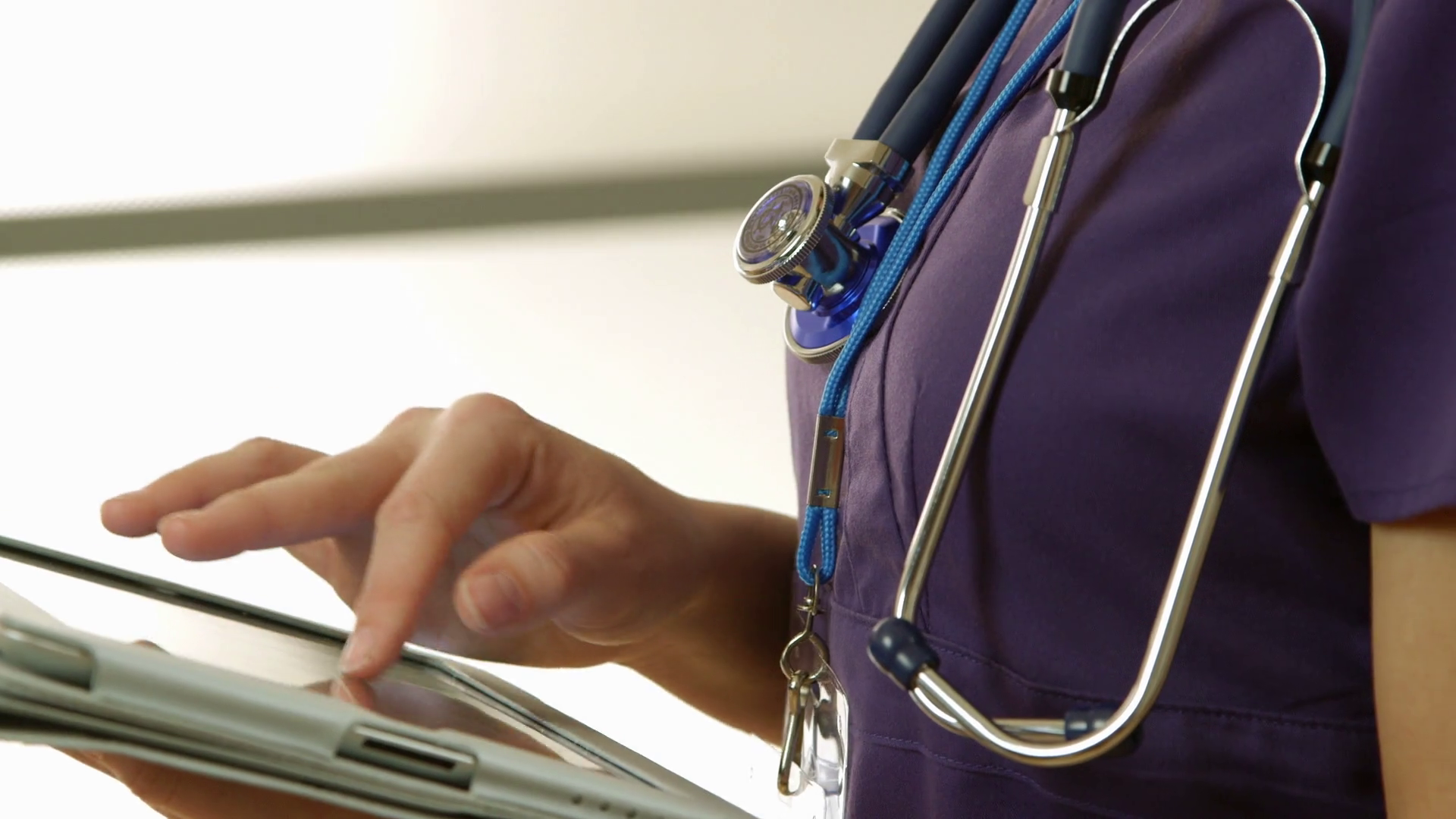 Closeup Of Nurse Using Tablet Pc Stock Footage SBV-300224147 - Storyblocks