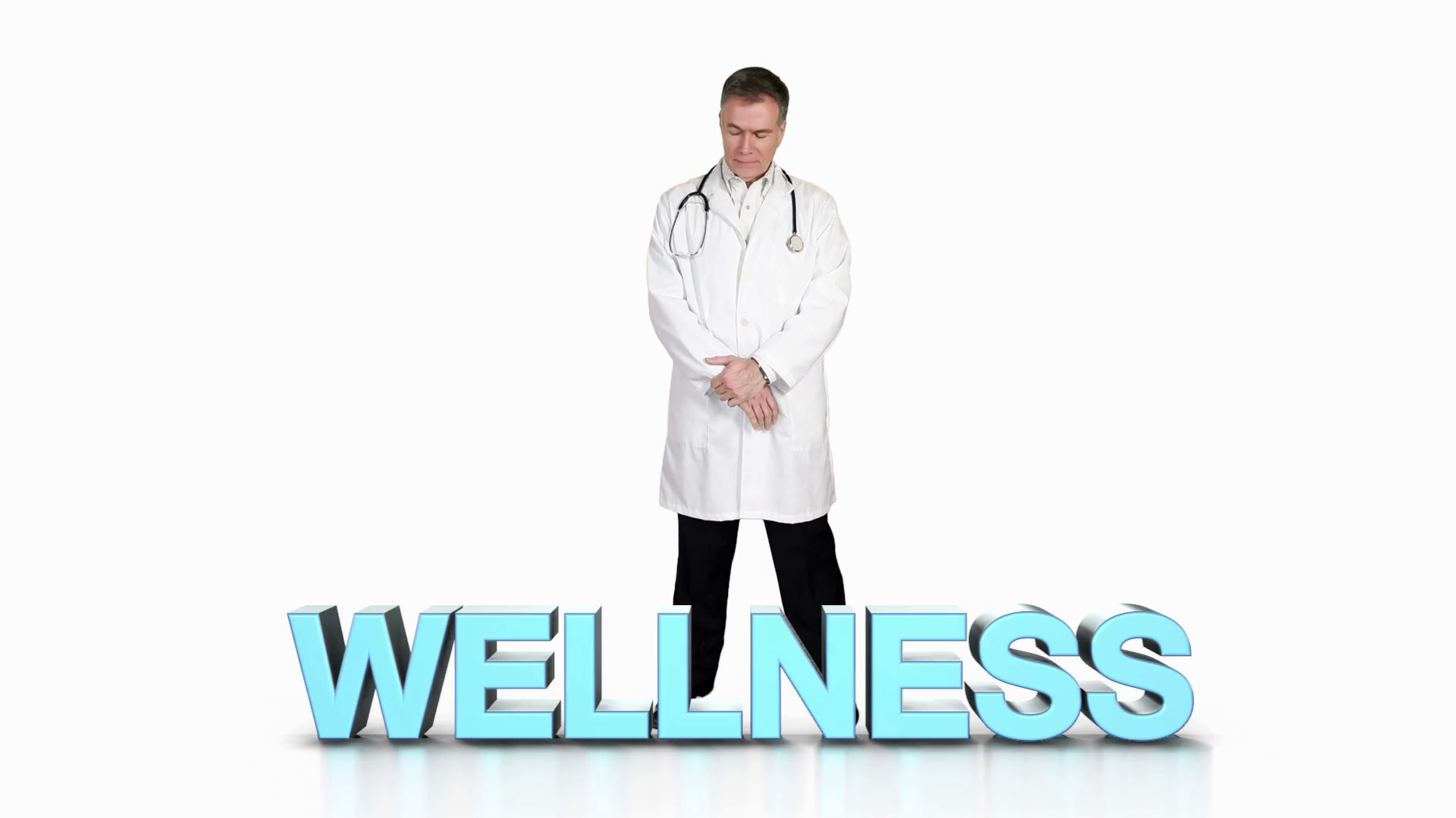 Doctor looking over wellness words Stock Video Footage 00:13 SBV ...