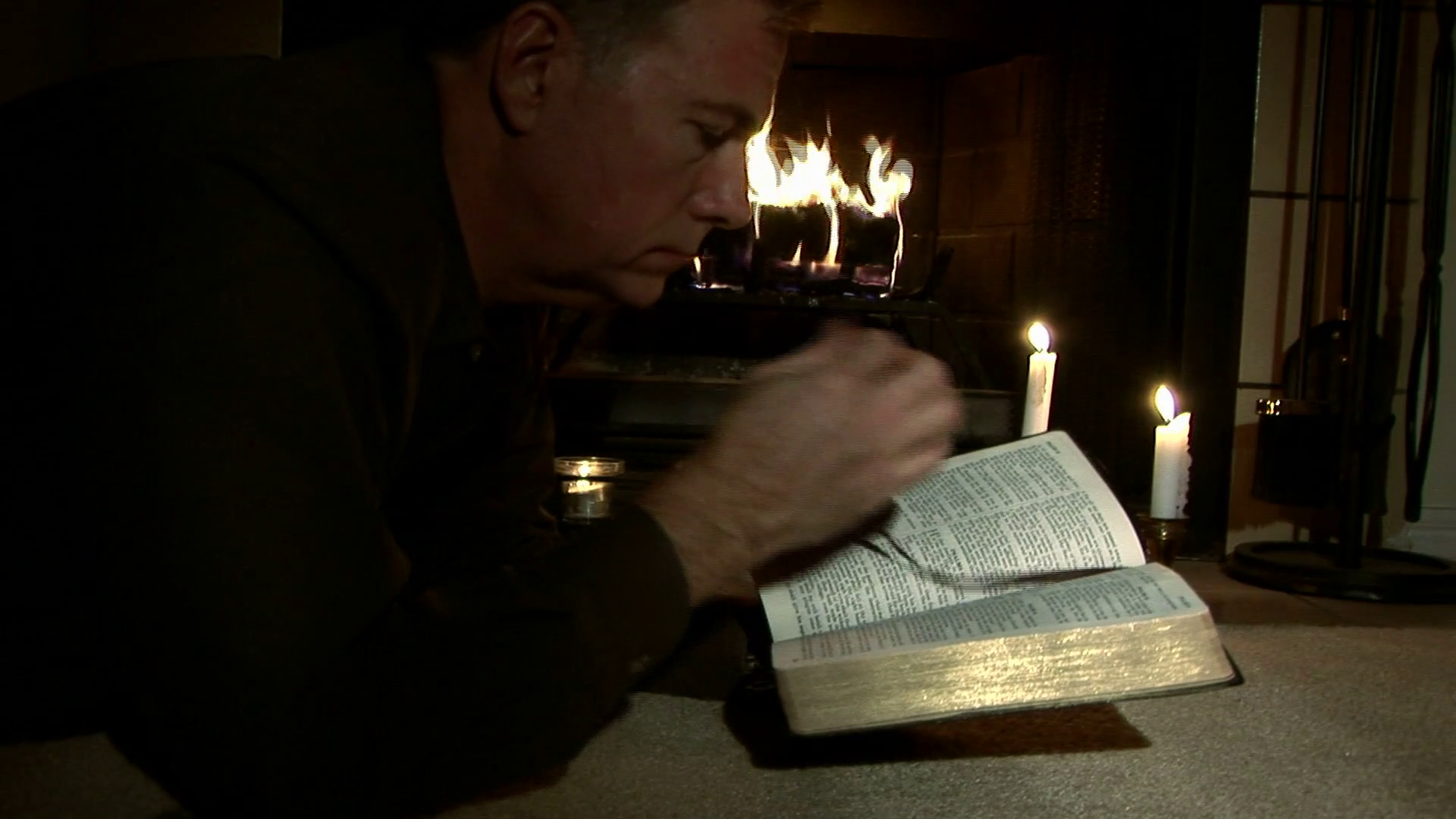 Fireside Bible Study Stock Footage SBV-301100150 - Storyblocks
