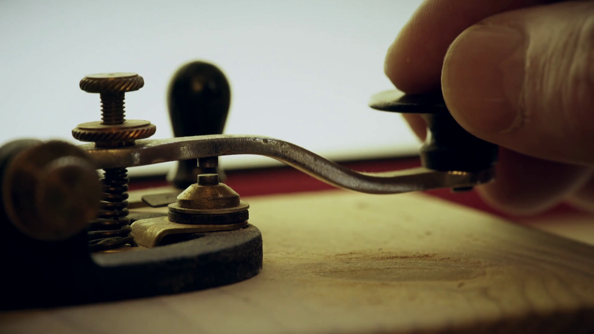 Macro Shot Of Telegraph Morse Code Key Stock Footage SBV-307651848 ...
