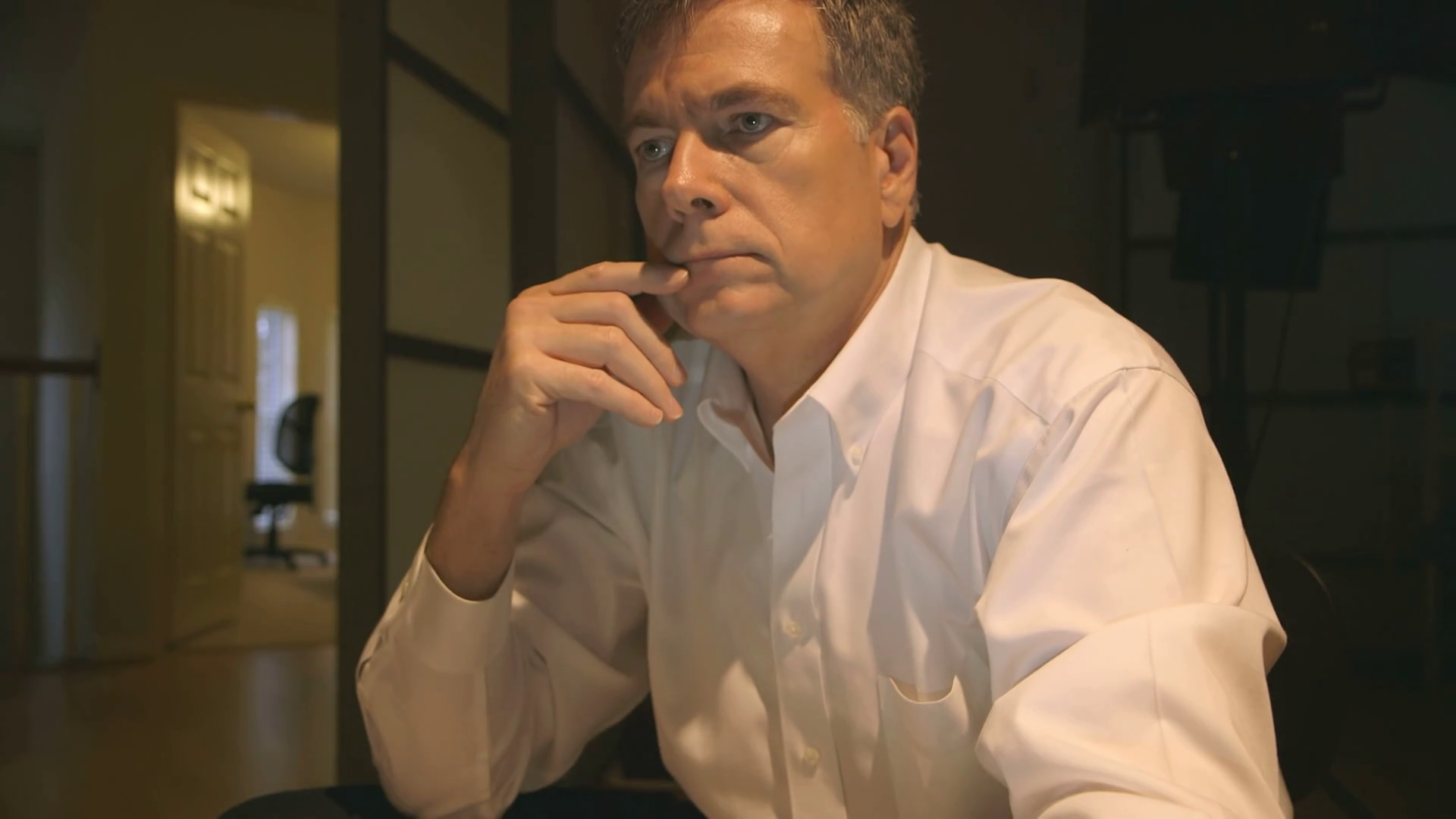 Man In Dark Room Thinking Stock Footage SBV-300244007 - Storyblocks