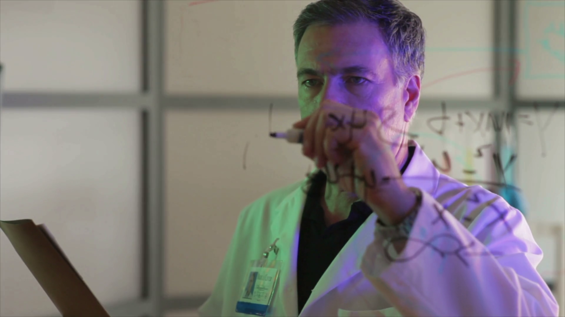 Scientist Writing On Clear Board Stock Footage SBV-305558156 - Storyblocks