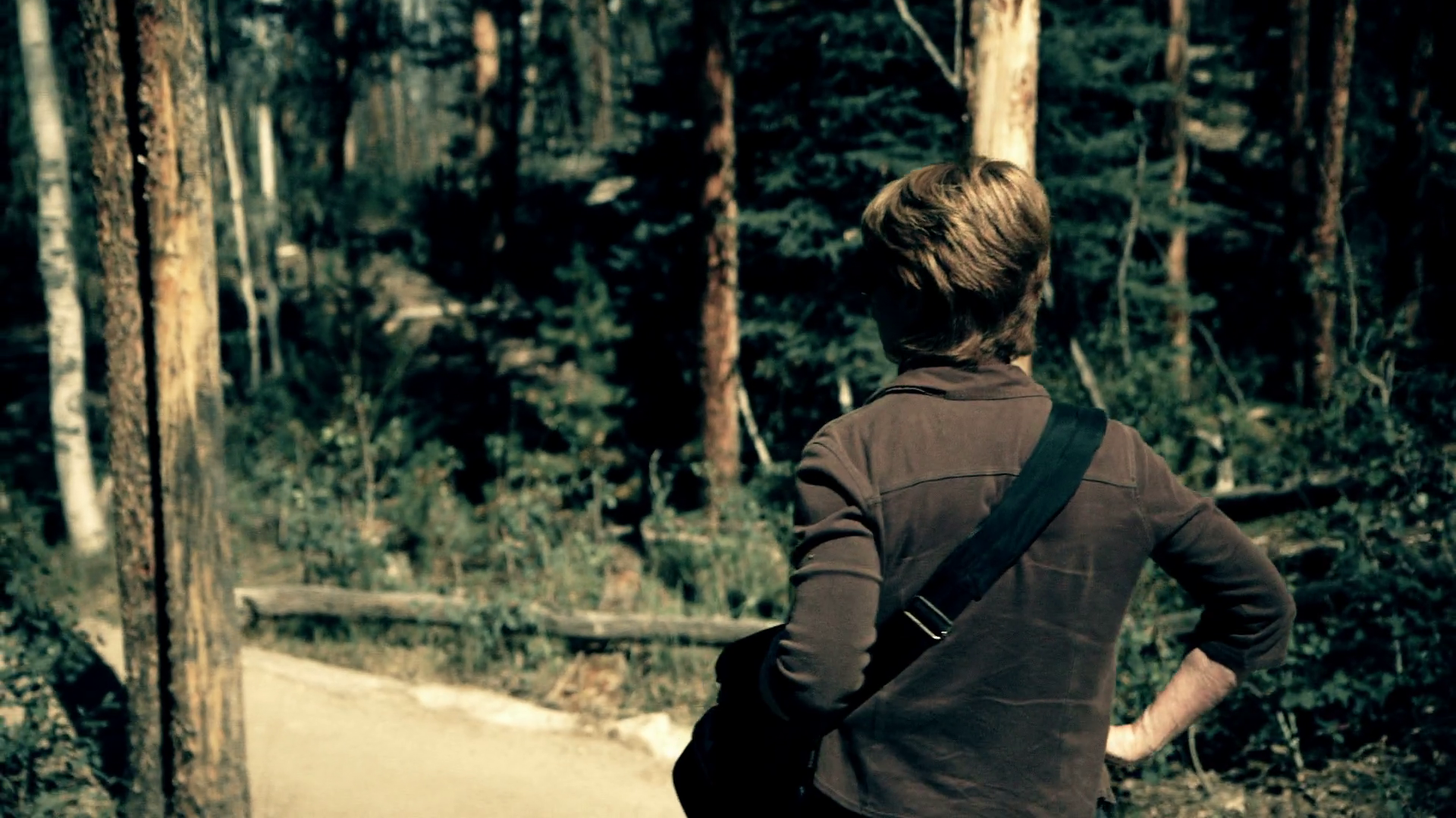 Stalking Woman In Forest Stock Footage SBV-300272278 - Storyblocks