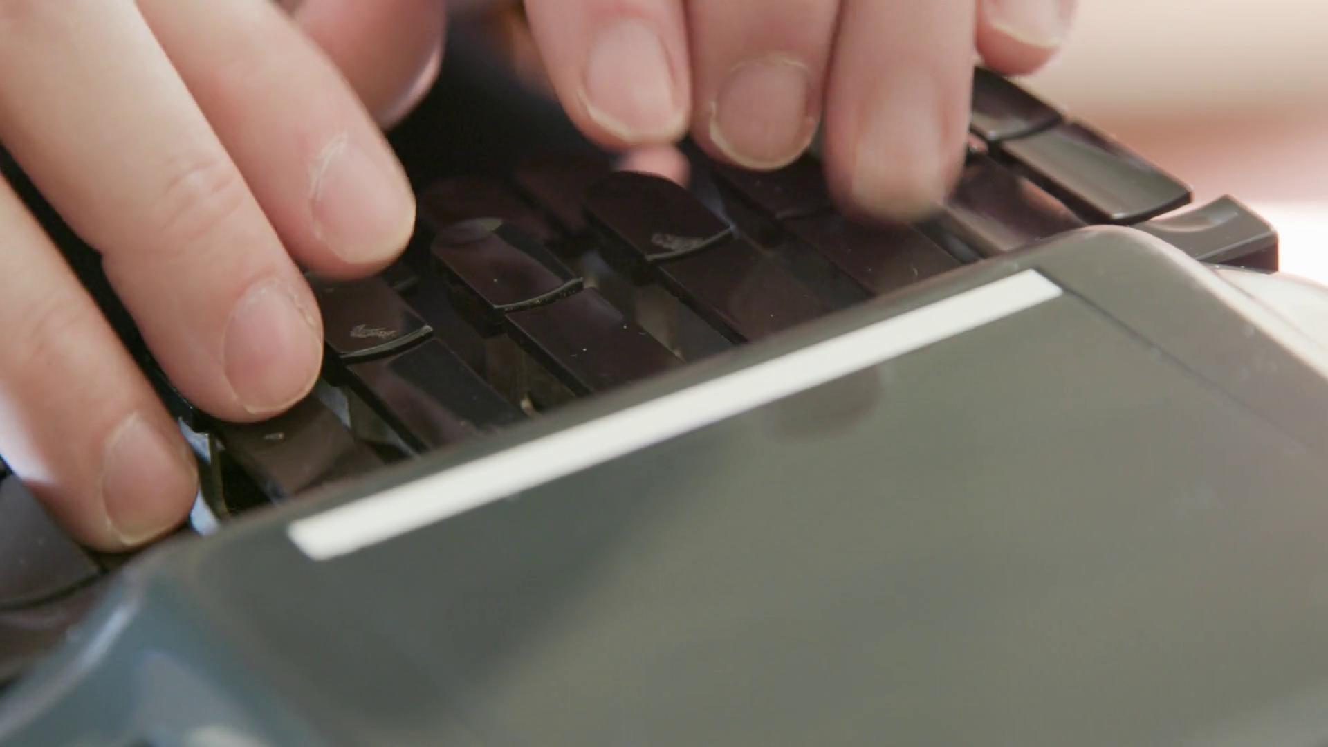 Closeup Of Stenographer Court Reporter Typing Stock Footage SBV ...