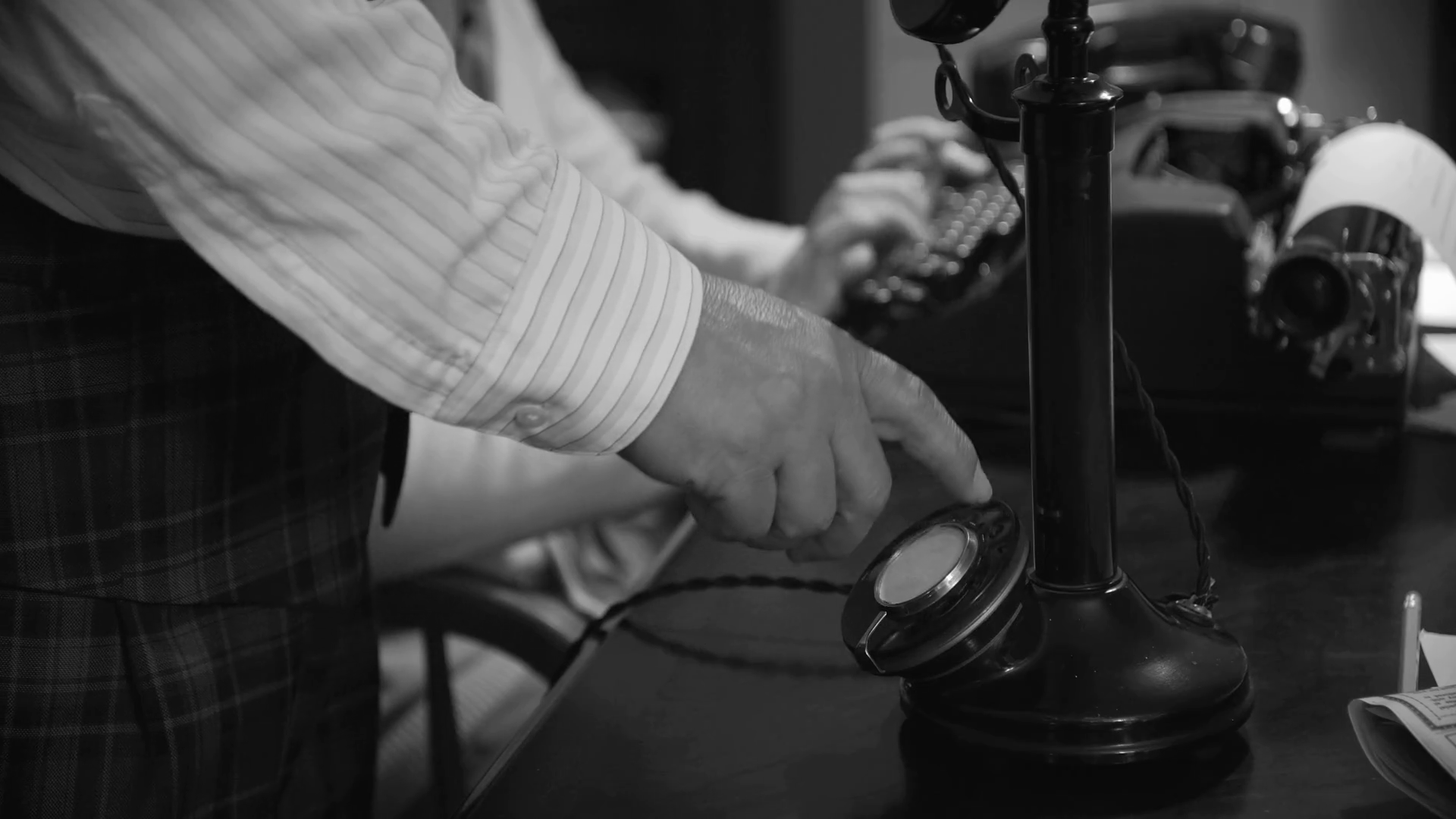 Closeup Of Man Dialing Vintage Candlestick Stock Footage SBV-324121358 ...