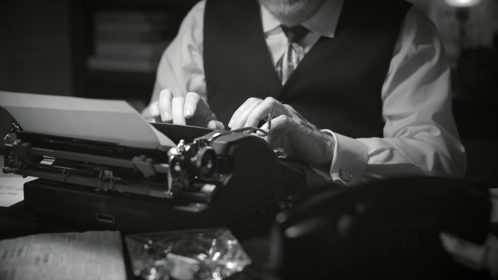 Closeup Typing On Vintage Typewriter Stock Footage SBV-346715176 ...