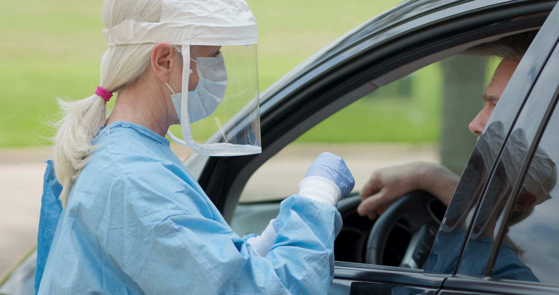 Coronavirus Mobile Testing Station Wide Shot Stock Footage SBV ...