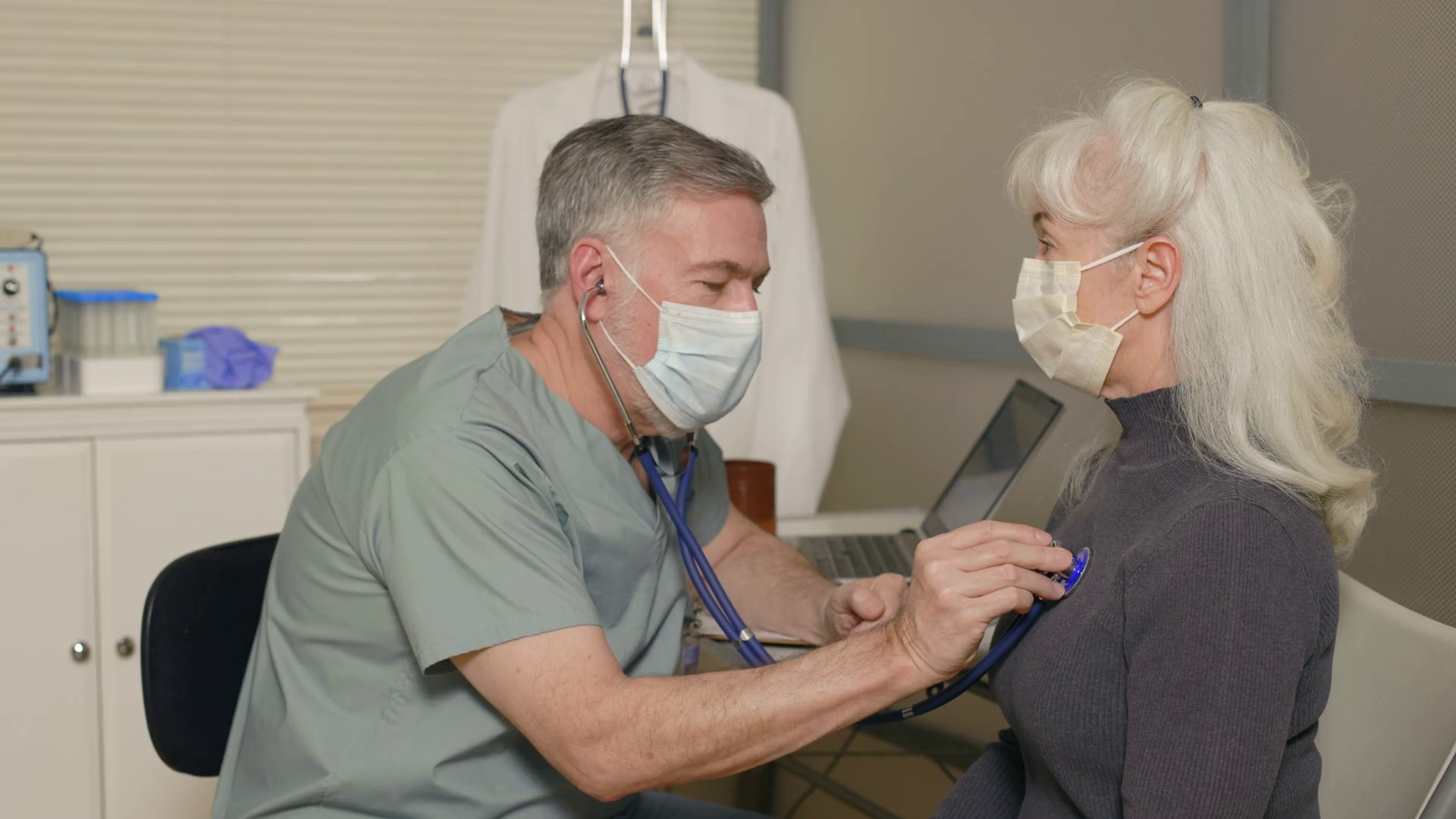 Doctor Checking Patients Heart Breathing Stock Footage SBV-339006616 ...