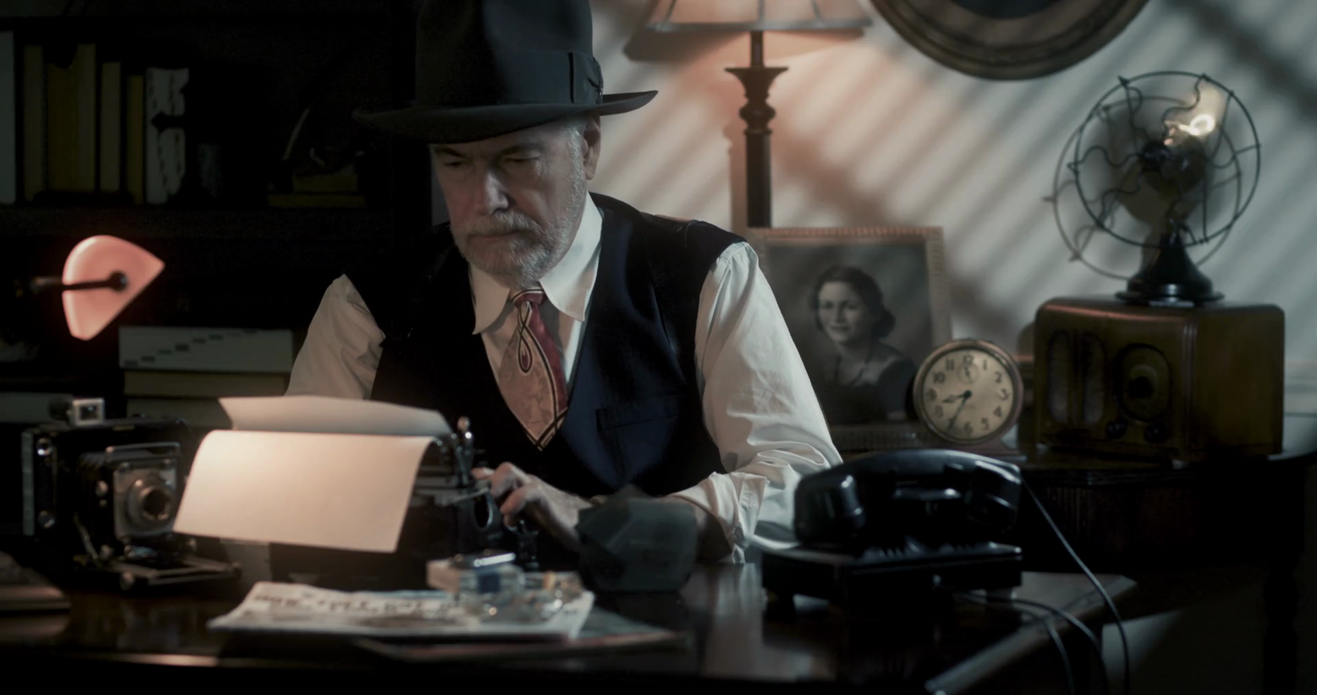 Film Noir Detective Typing Report On Stock Footage SBV-338599854 ...