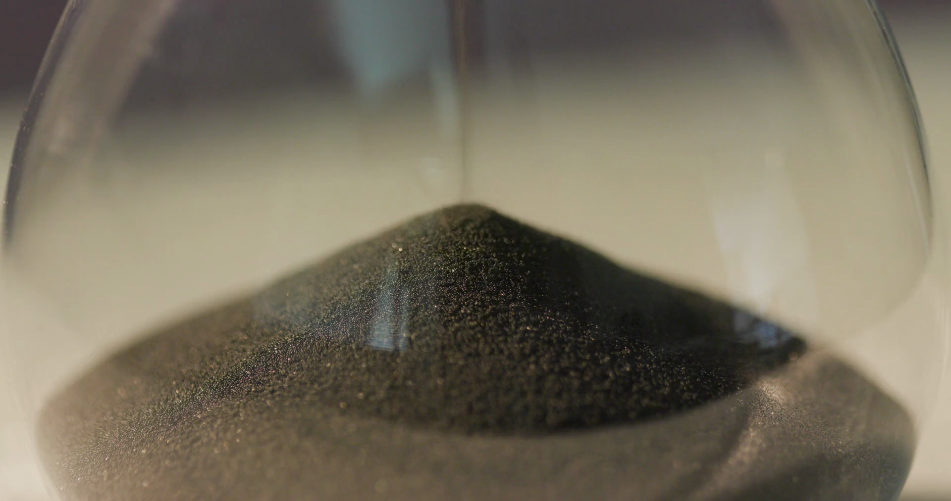 Macro Falling Sand At Bottom Of Hourglass Stock Footage SBV-337595299 ...
