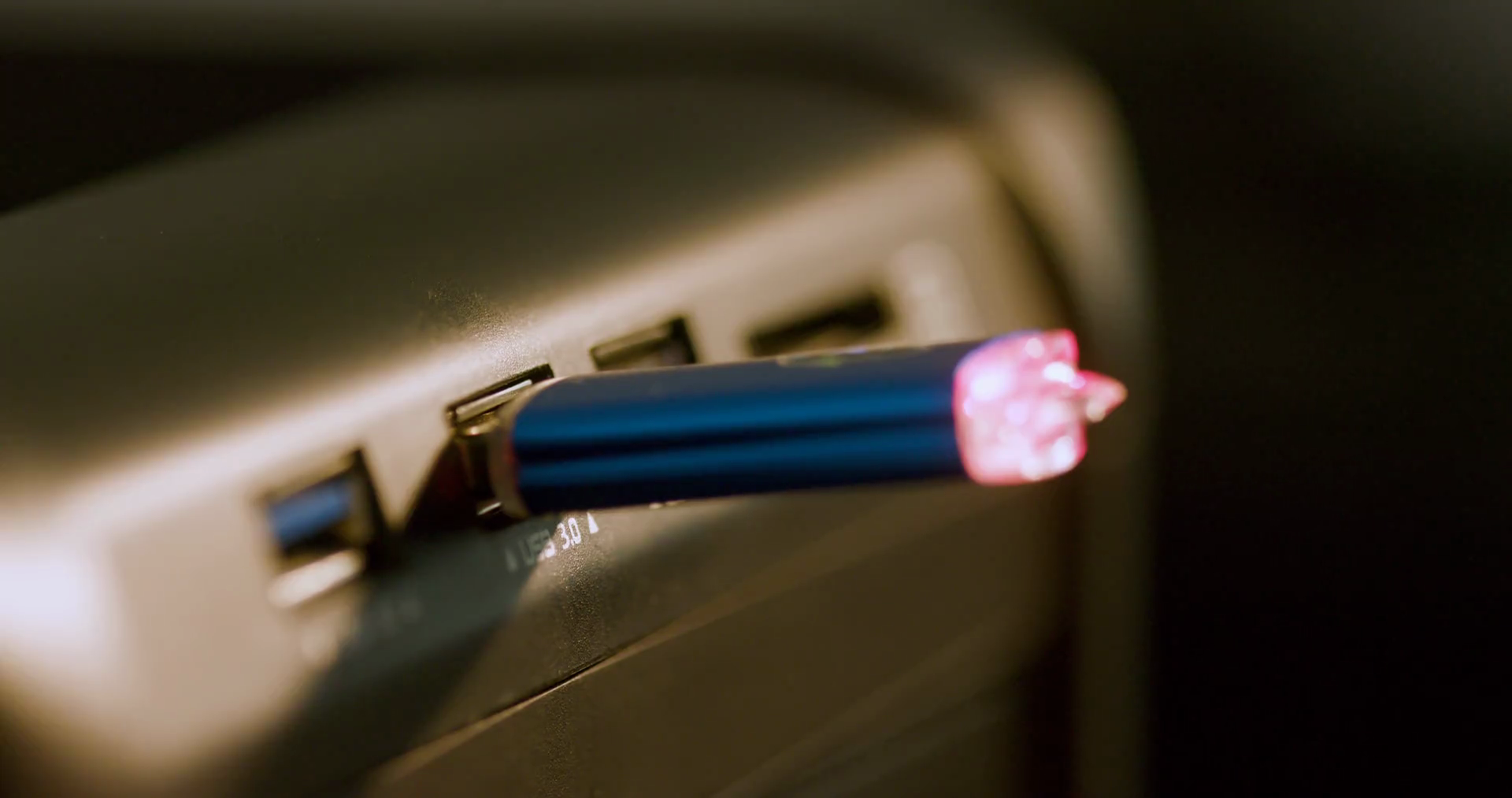 Macro Removing Usb Memory Stick From Computer Stock Footage SBV ...