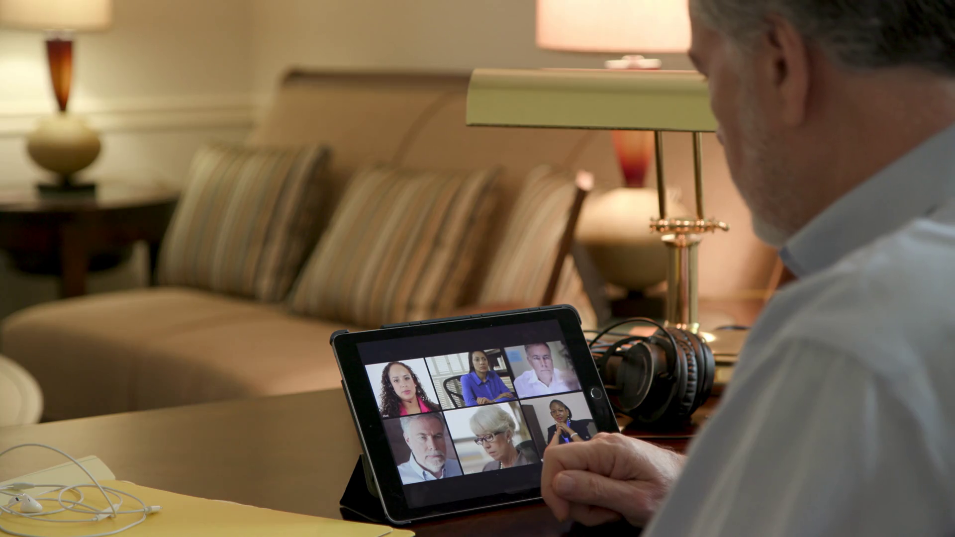Man On Video Conference During Covid19 Stock Footage SBV-338427733 ...