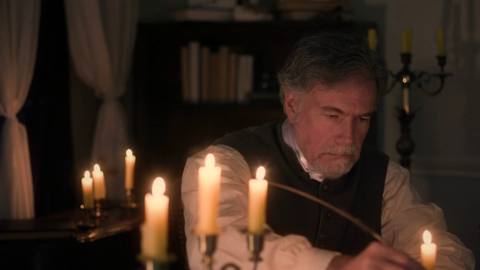 Tilt 18th Century Man Writing Letter With Stock Footage SBV-338534185 ...