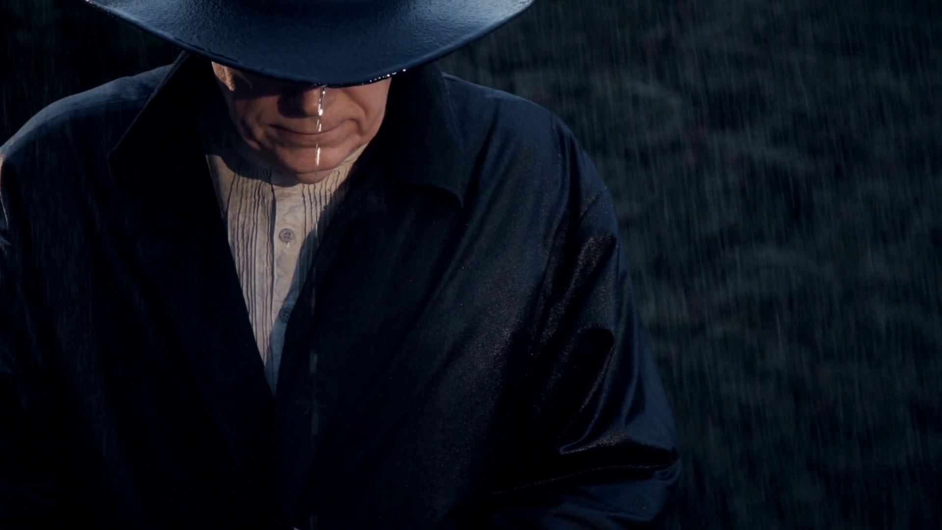 Tilt Up Closeup To Old West Cowboy In Rain Stock Footage SBV-317491125 ...
