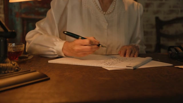 Old Woman Writing Stock Footage: Royalty-Free Video Clips - Storyblocks