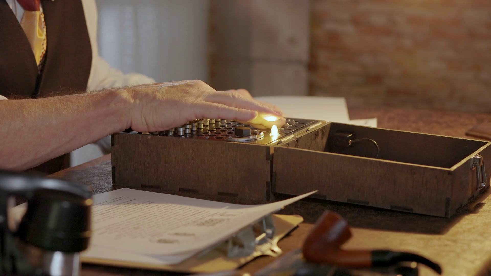 Wwii Scientist Working On Breaking Enigma Stock Footage SBV-348791422 ...