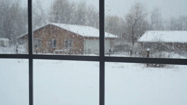 Snow Out The Window Stock Footage: Royalty-Free Video Clips - Storyblocks