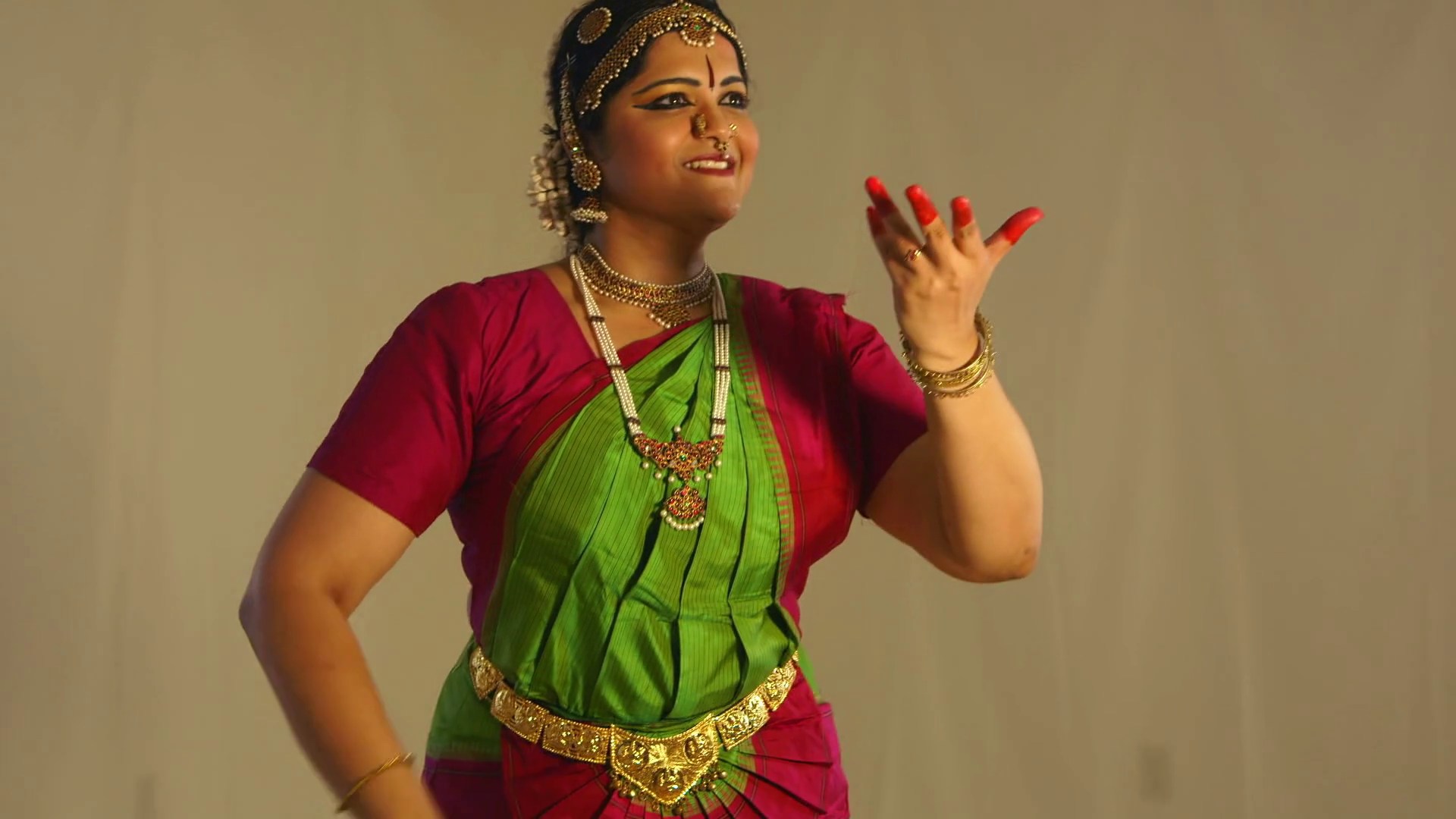 Woman Dancing To Traditional Indian Music Stock Footage SBV-300265773 ...