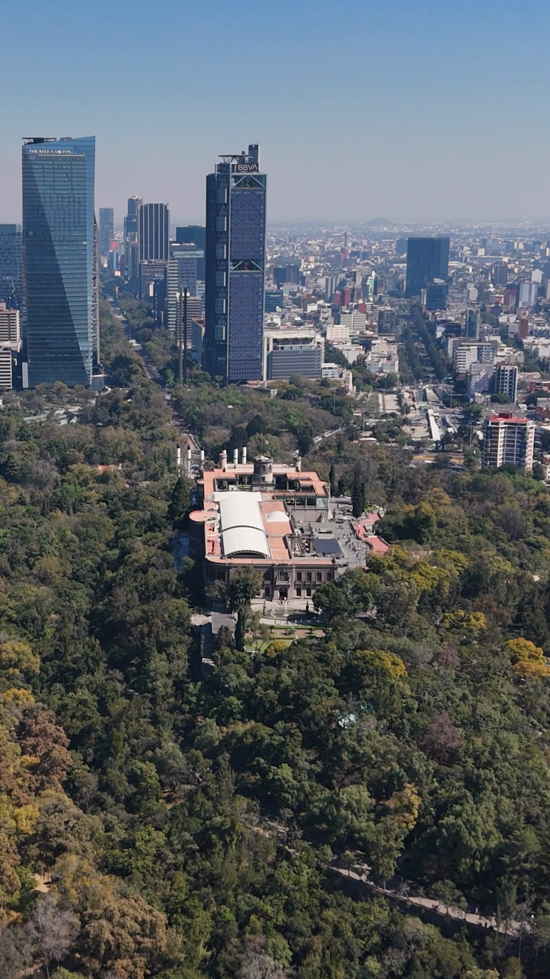 Vertical Aerial View Of Chapultepec With Stock Footage SBV-353043109 ...