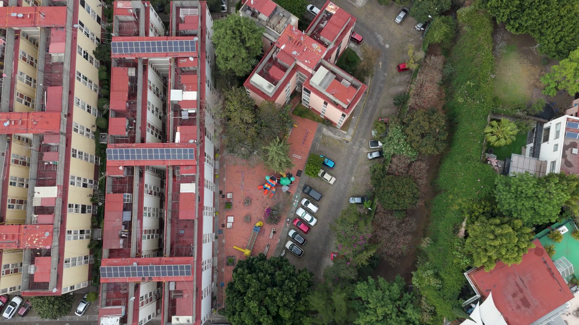From Above Drone Captures Housing Community Stock Footage SBV-352342350 ...