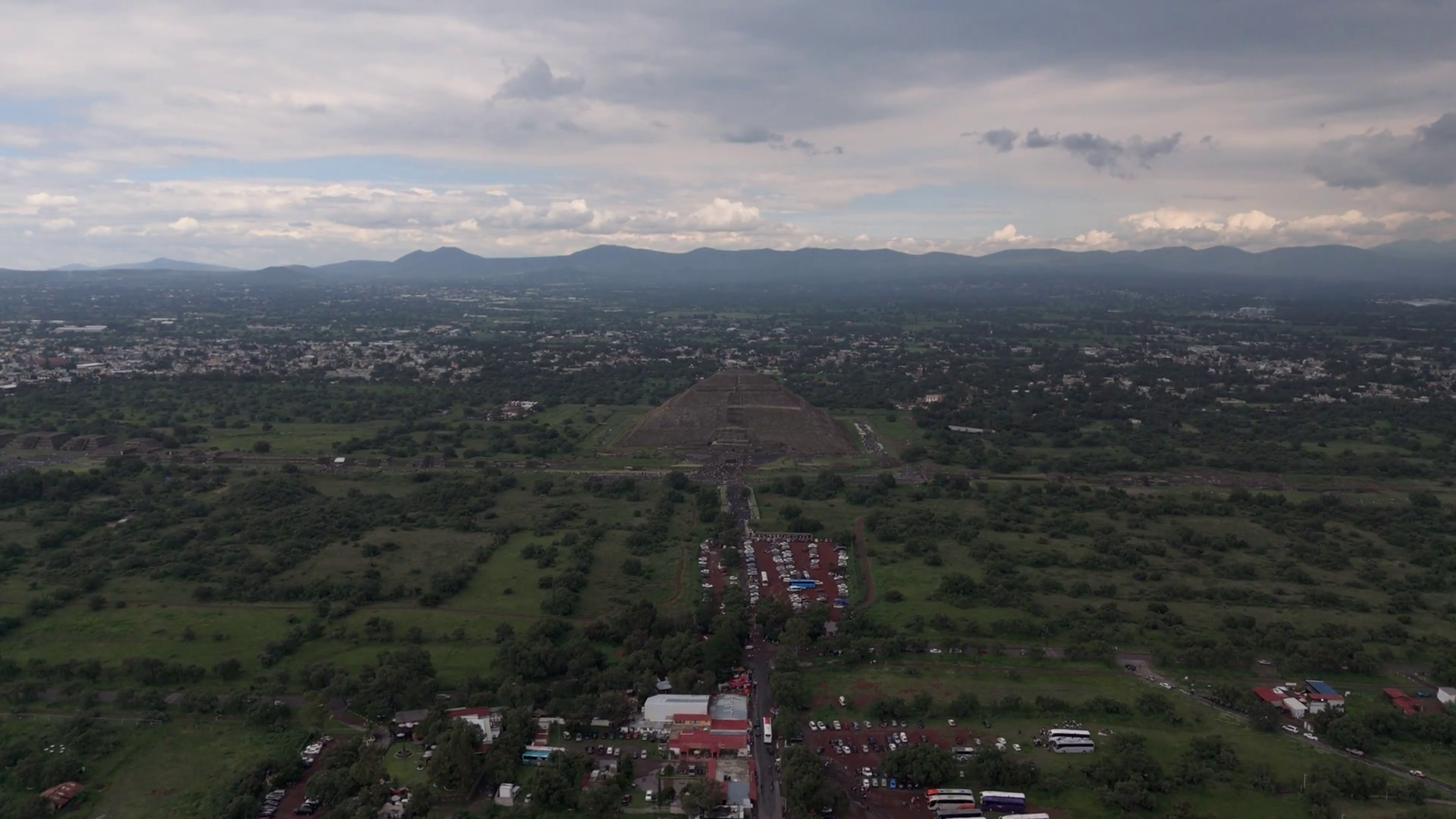 Elevated Shot Of Pyramid Of Sun Located In Stock Footage SBV-352700297 ...