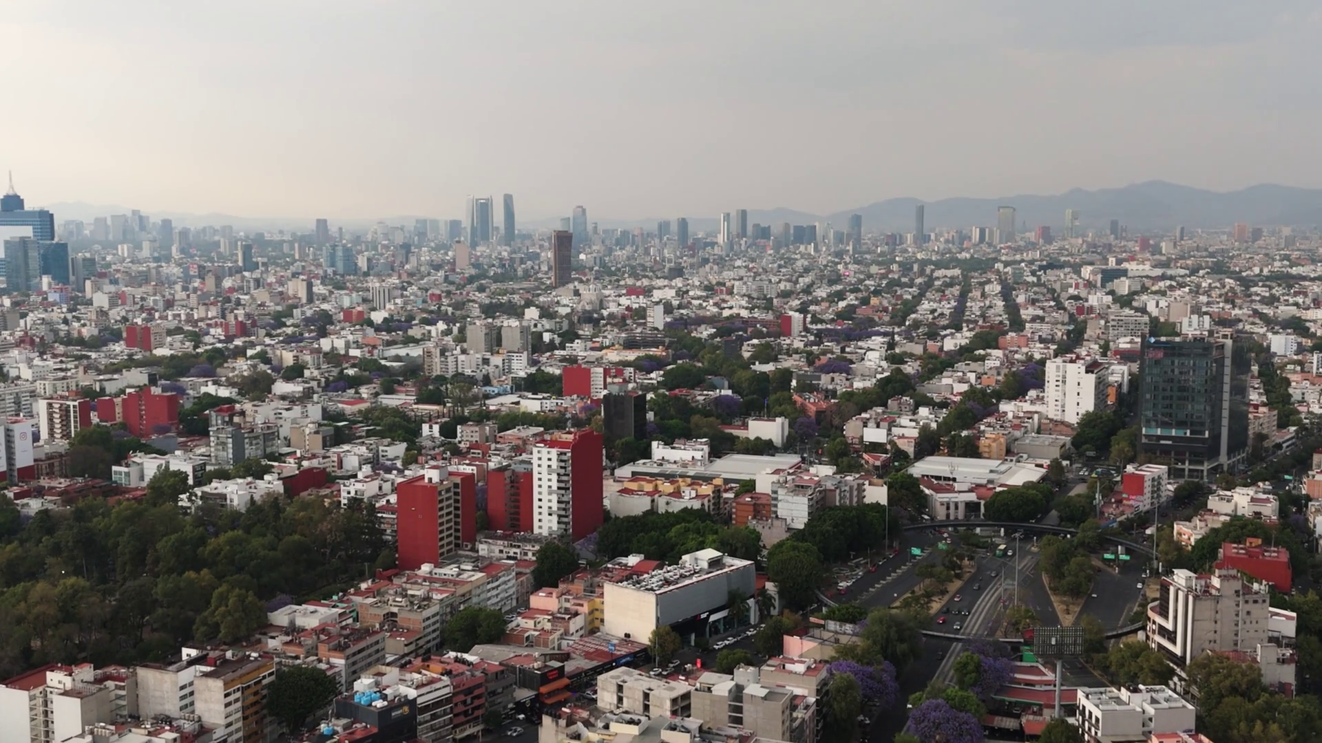 Mexico City's Southern Zone Seen From Above Stock Footage SBV-352452818 ...