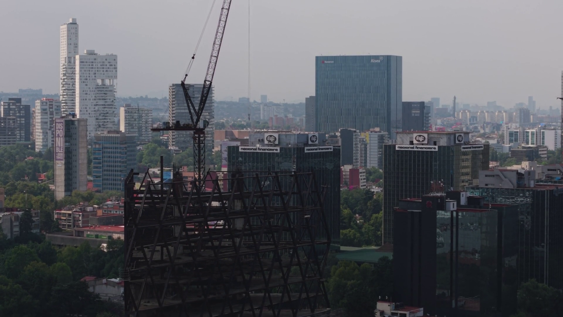 An Aerial View Of Mexico City Buildings With Stock Footage SBV ...