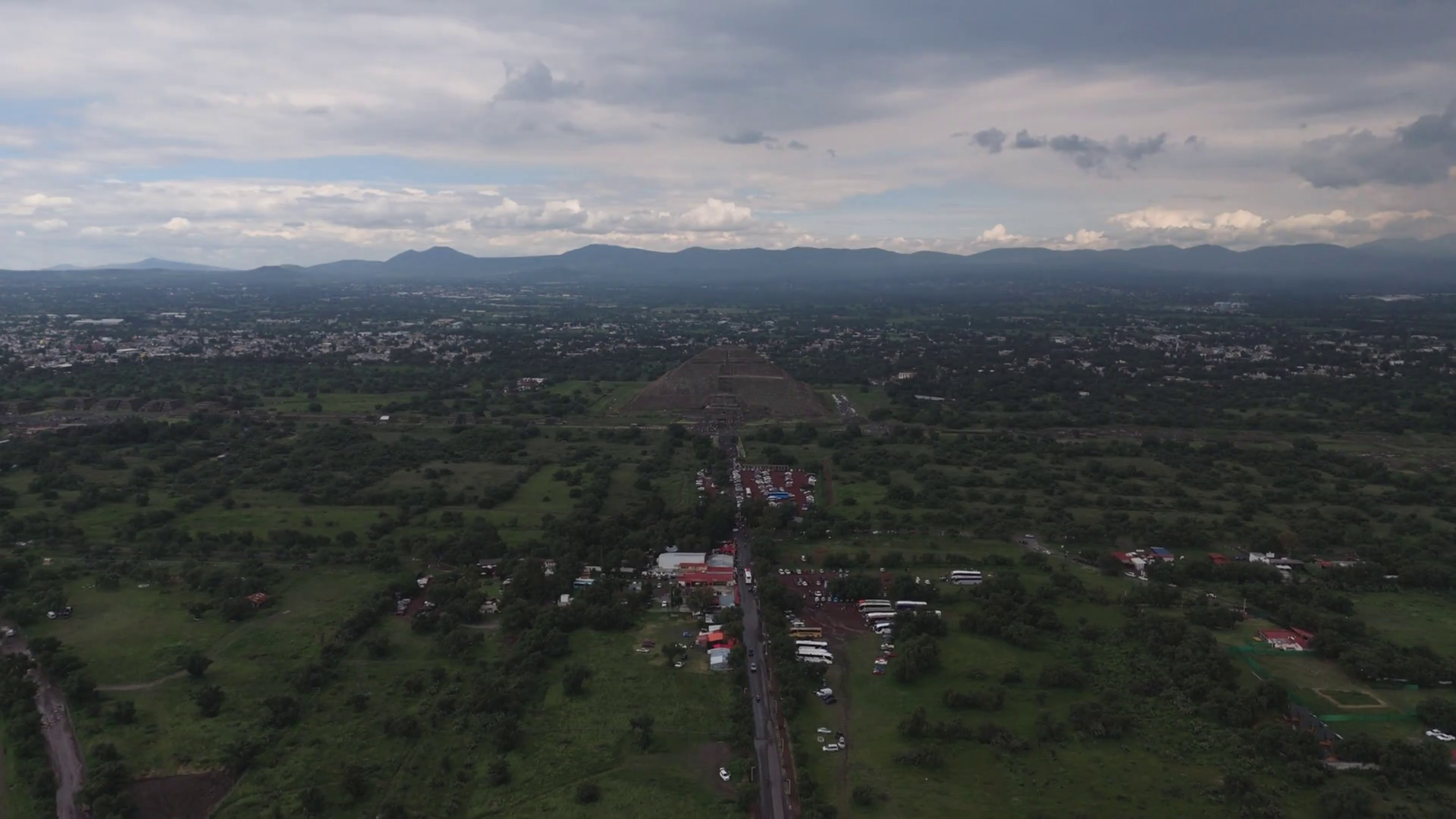 Bird's-eye View Of Teotihuacan Pyramid Of Stock Footage SBV-352700300 ...