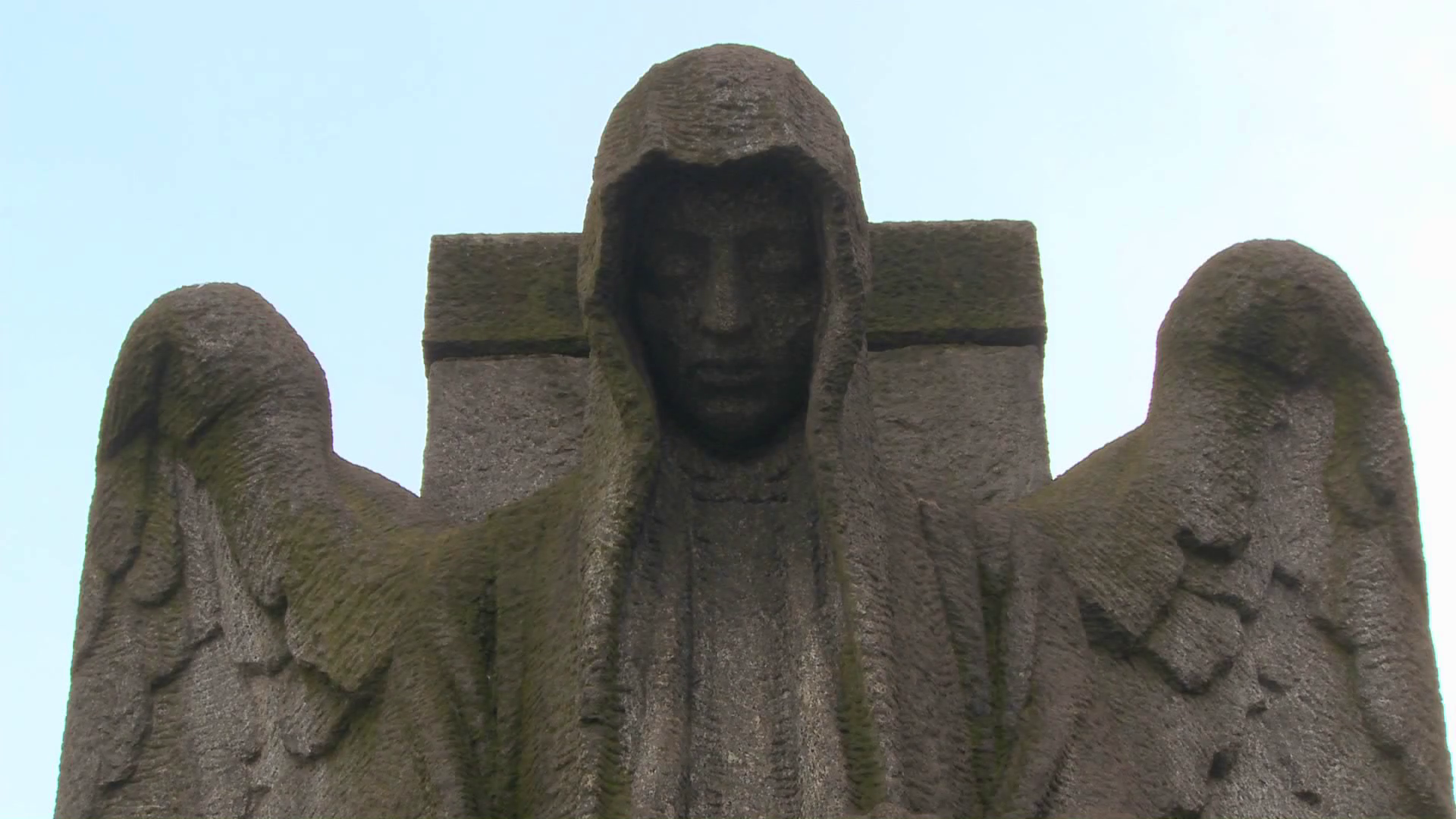 A Ghostly Angel Looks Down On Grave From Stock Footage SBV-307926493 ...