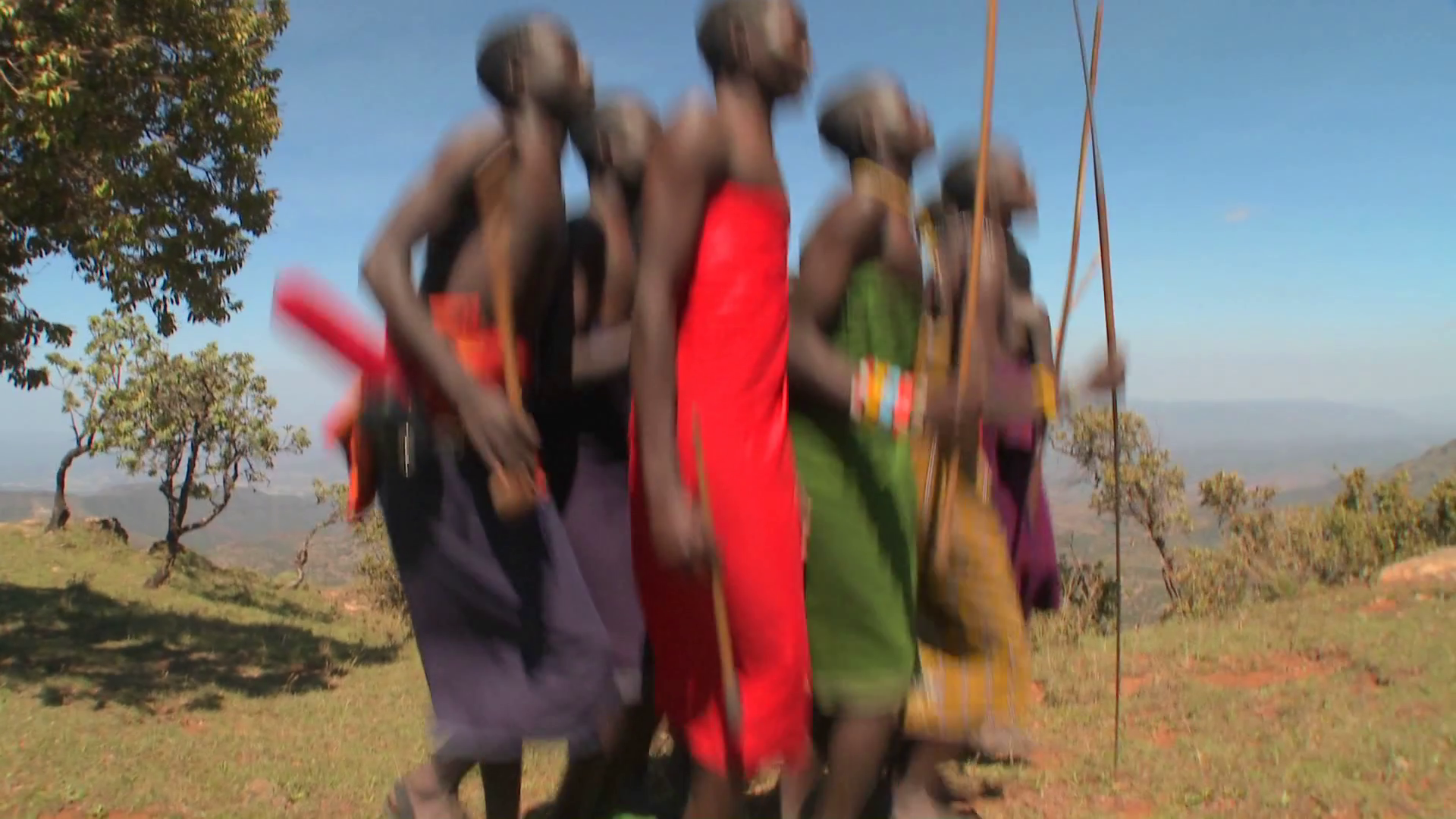 Masai Warriors Perform Ritual Dance In Kenya Stock Footage SBV ...