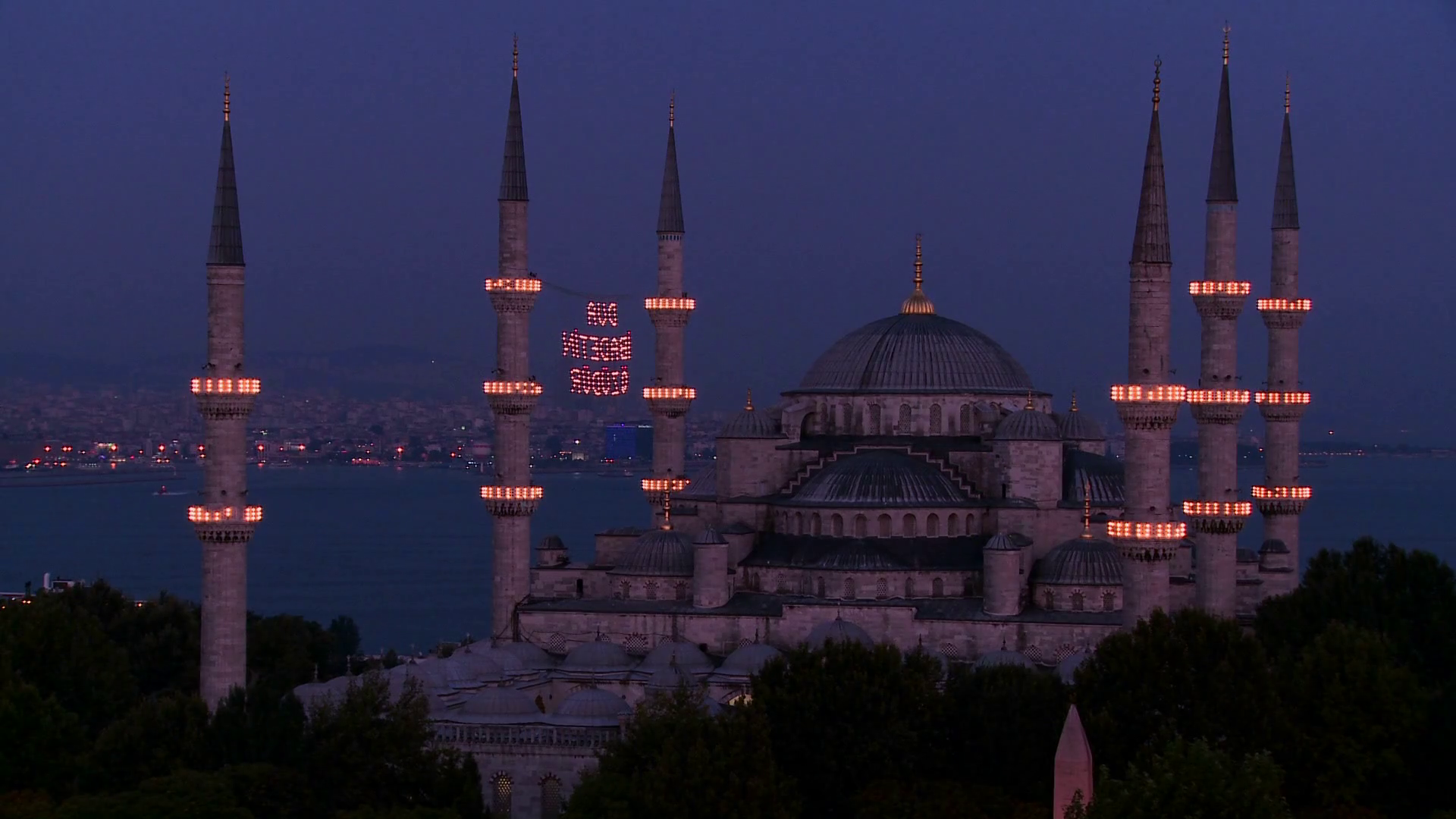 Nighttime At Blue Mosque Istanbul Turkey Stock Footage SBV-307923807 ...