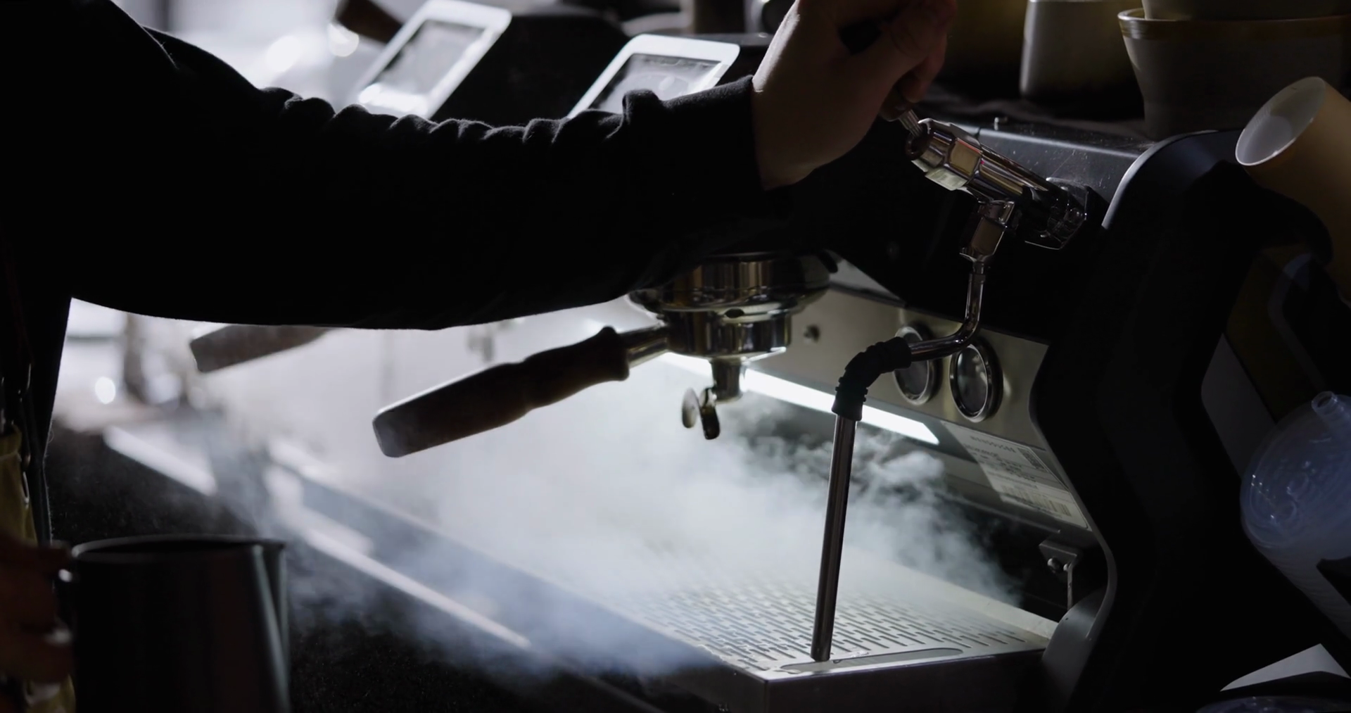 Barista Cooking Americano Automatic Stock Footage SBV-351762574 ...