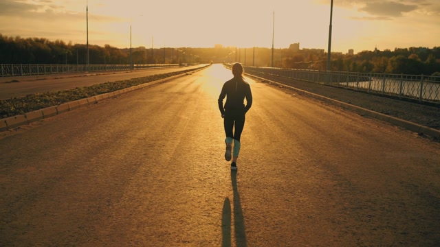 Woman Walking Alone Road Stock Footage: Royalty-Free Video Clips ...