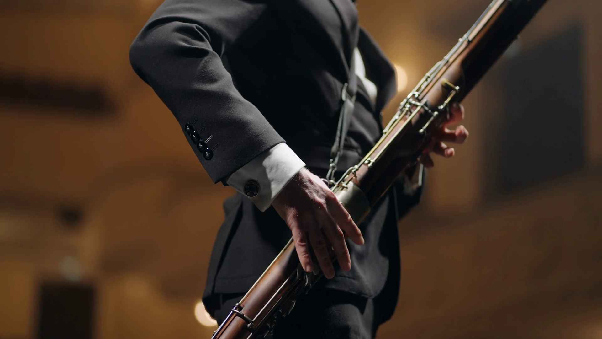 Talented Bassoonist Is Playing Music During Stock Footage SBV-347041715 ...