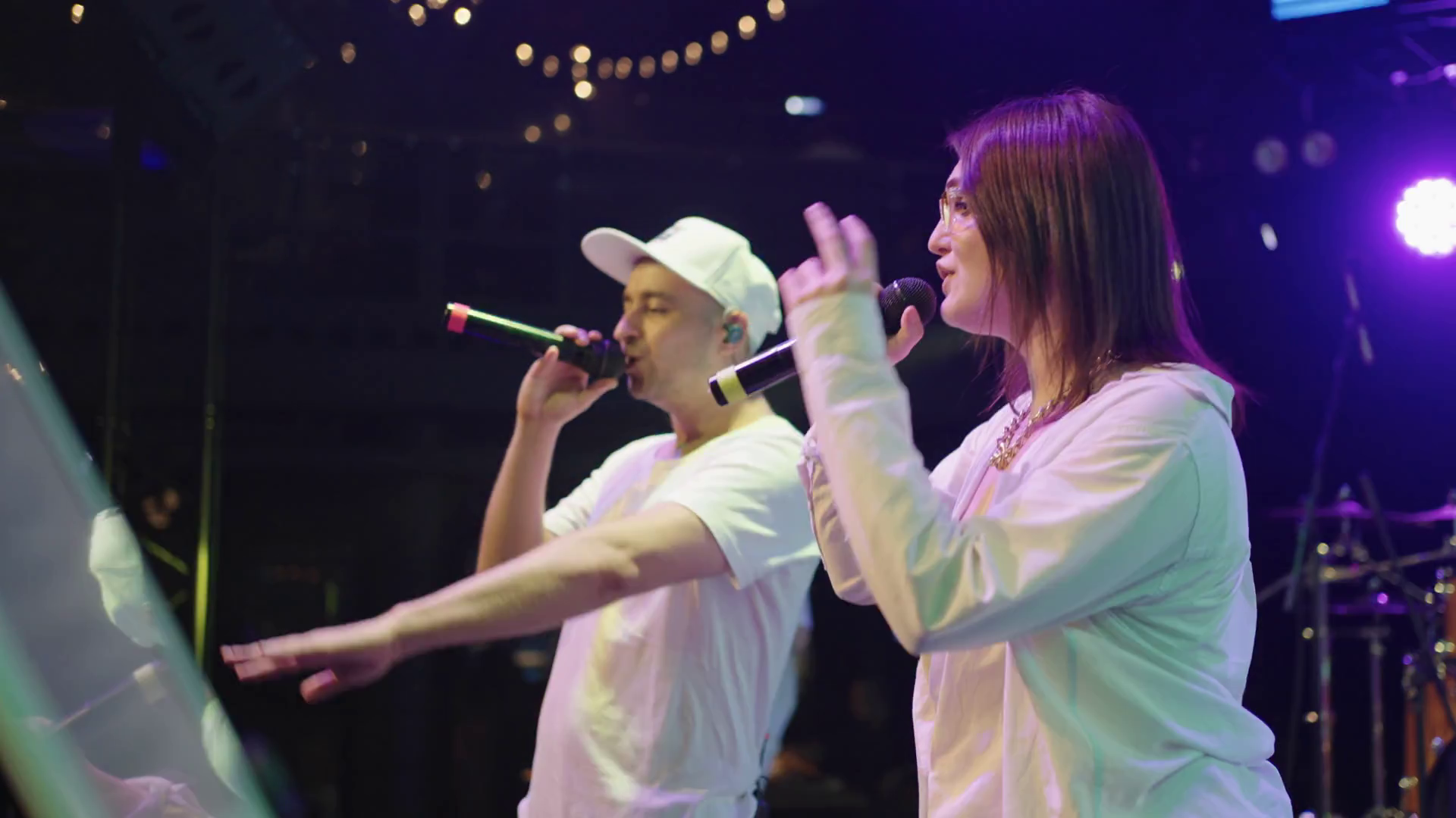 Pop Rock Musicians Are Performing In Stadium Stock Footage SBV ...