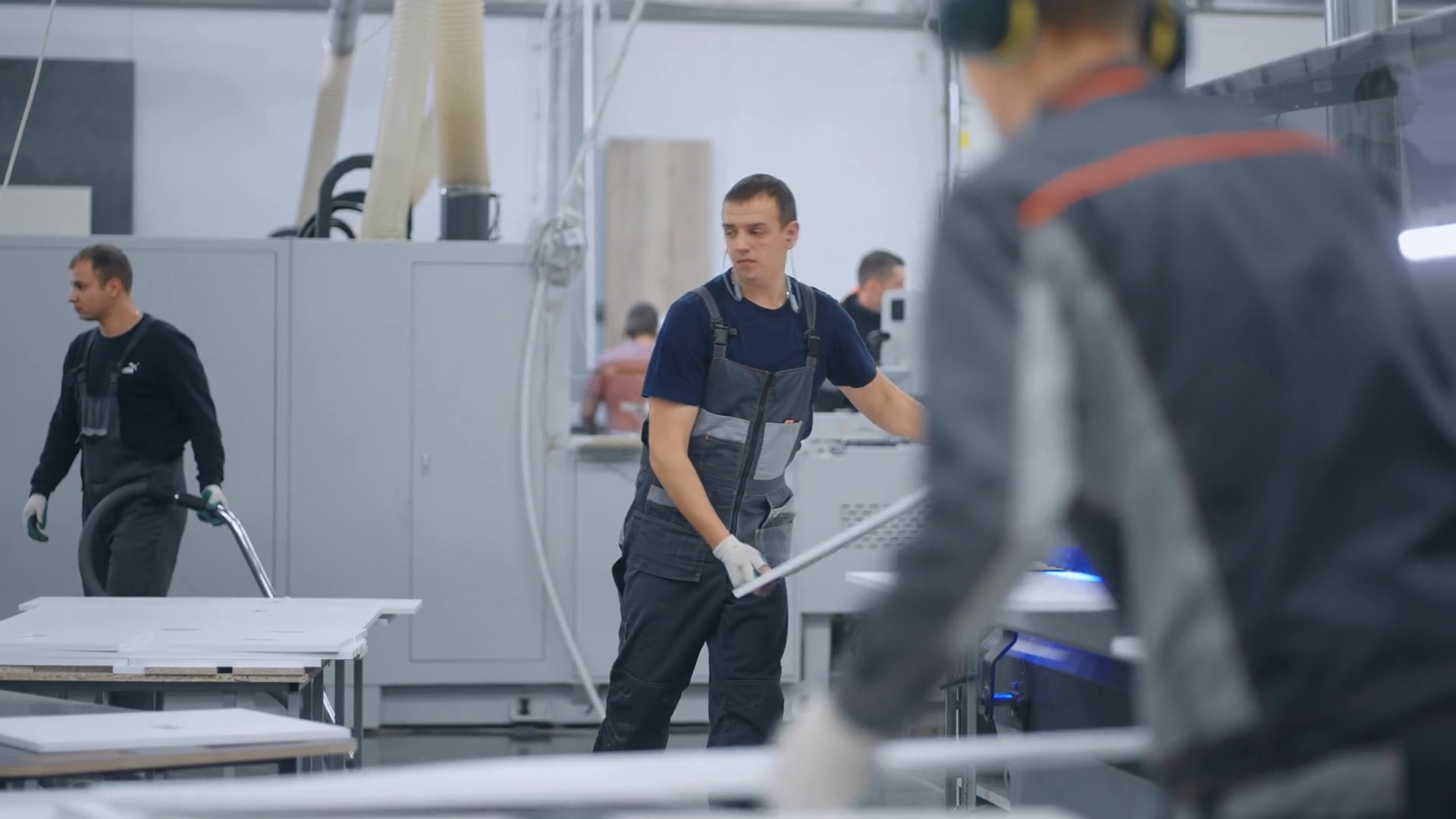 Physical Labour On Furniture Manufacturing Stock Footage SBV-347368866 ...