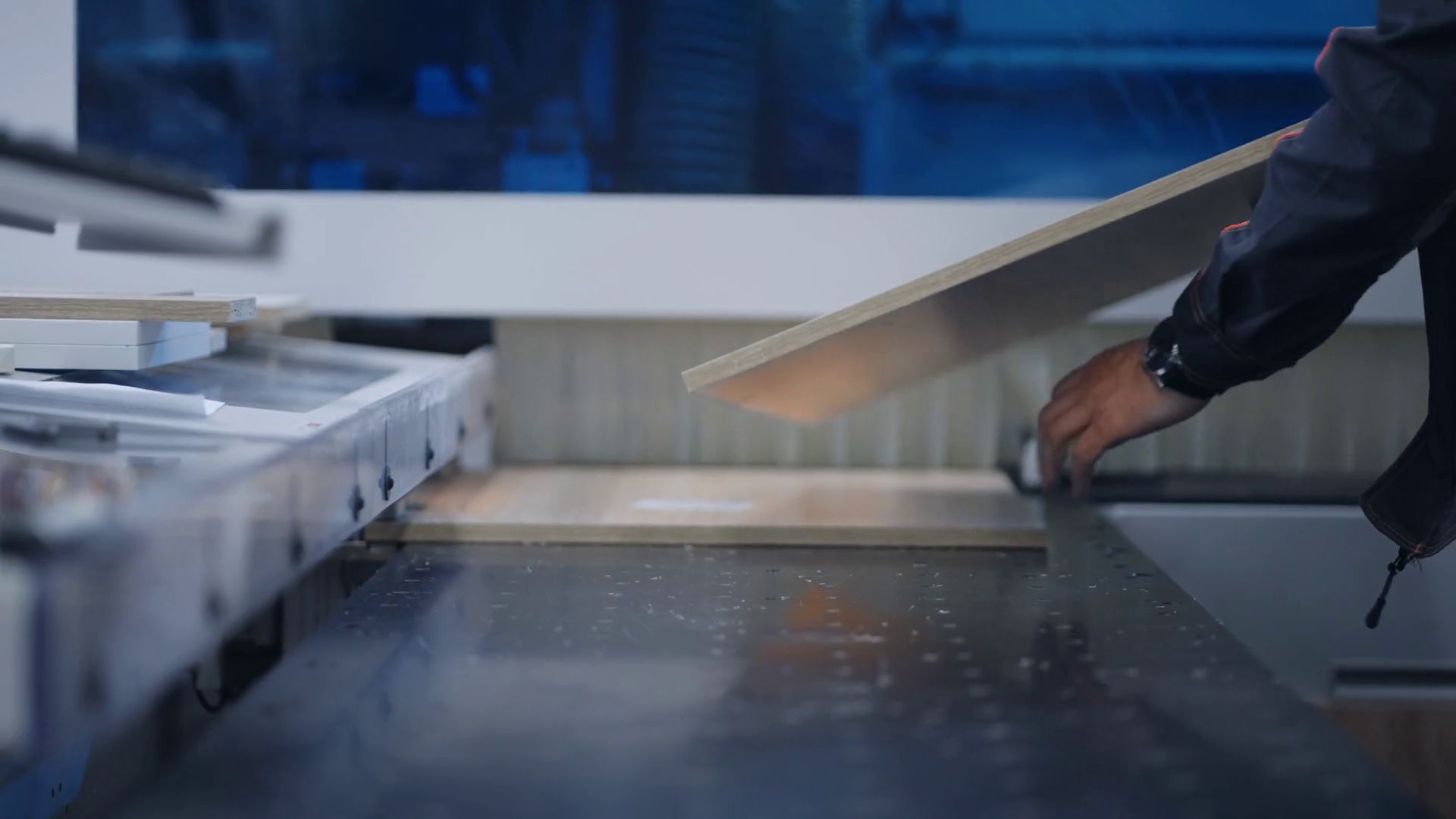 Automized Milling Of Particleboard With Stock Footage SBV-347326671 ...