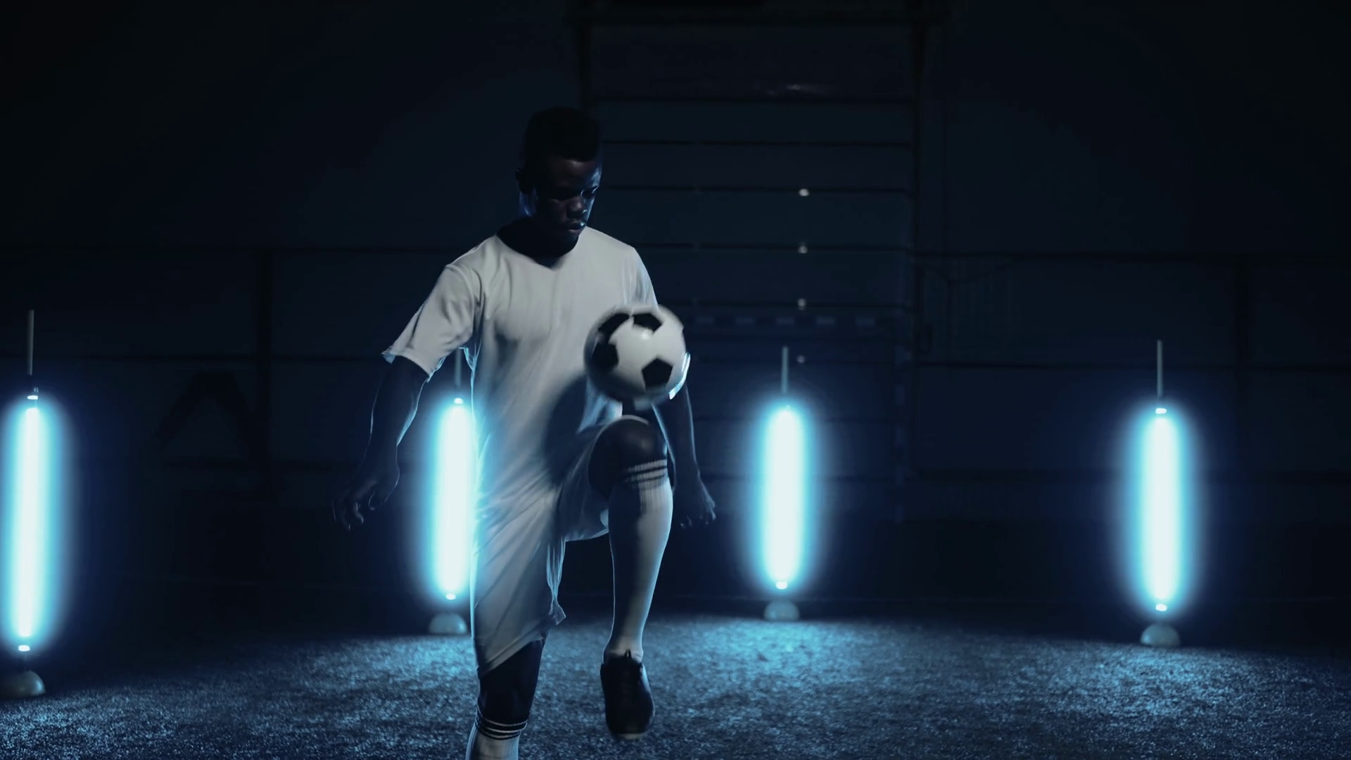 Junior Football Player Practicing Juggling Stock Footage SBV-347376253 ...