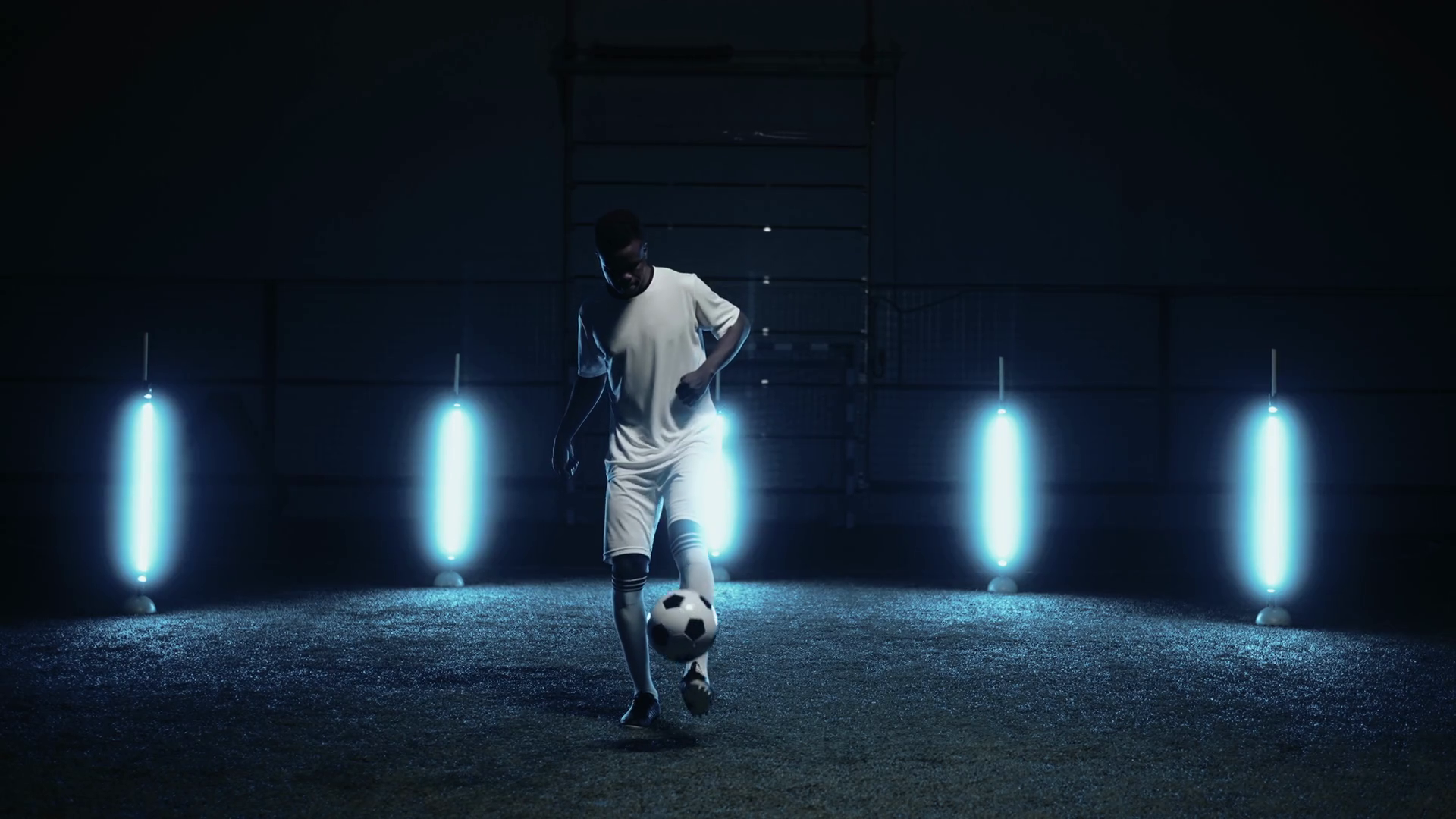 African Athlete Playing Football Alone At Stock Footage SBV-347362664 ...
