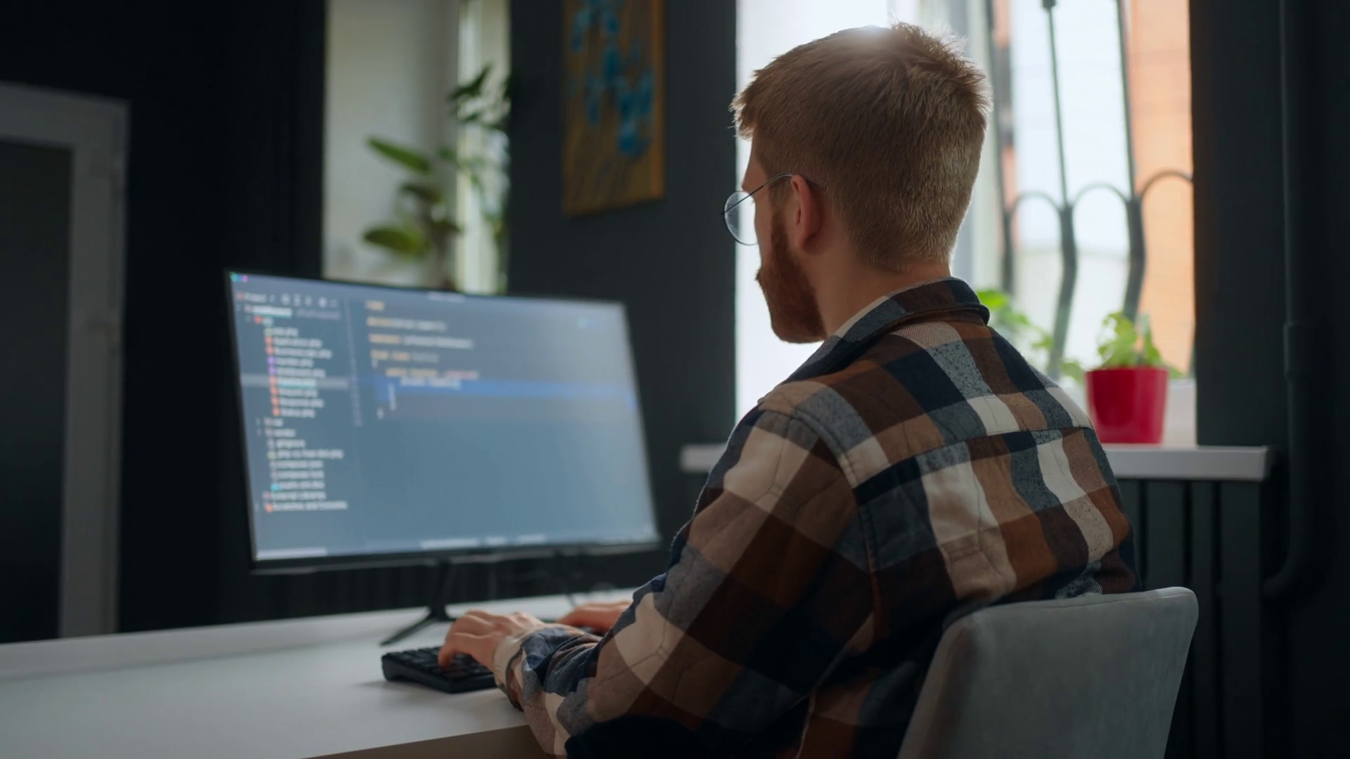 Freelancer Engineer Working In Home Office Stock Footage SBV-347438675 ...