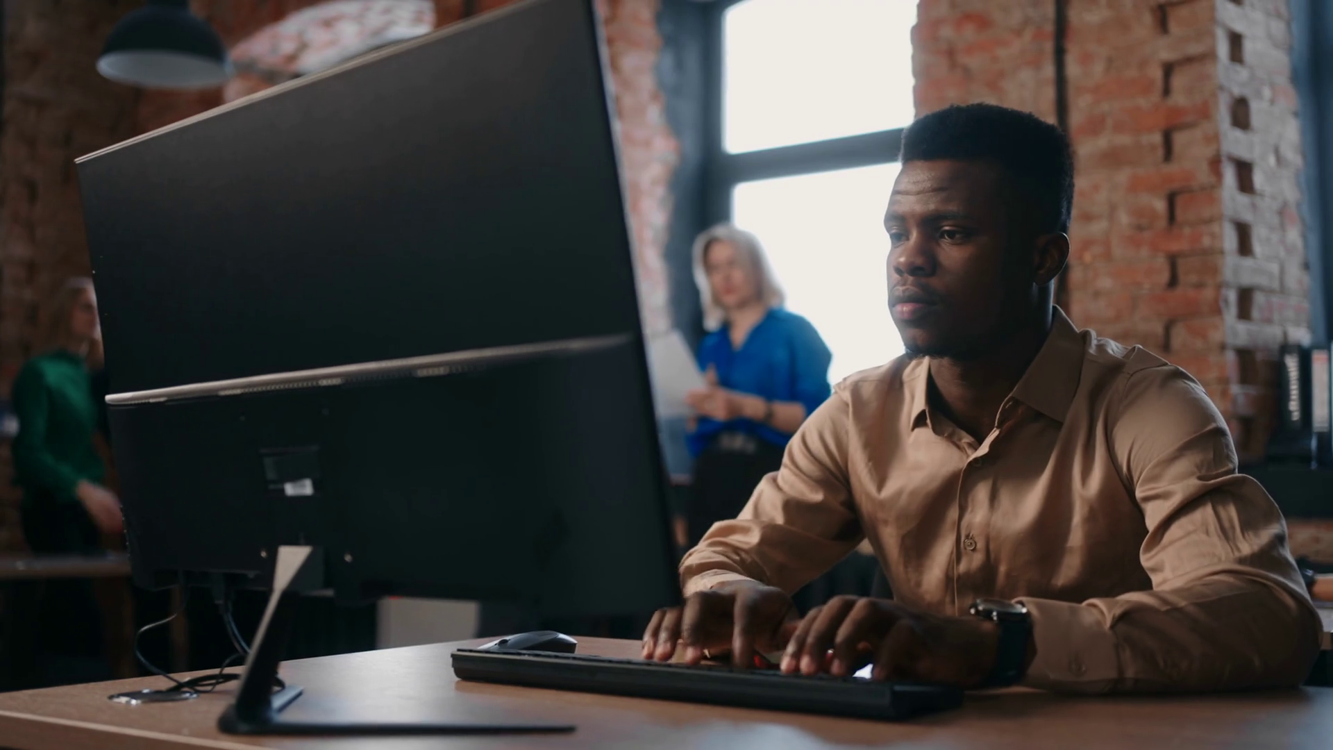 Young Black Man Works Specialist Of Tech Stock Footage SBV-347458190 ...