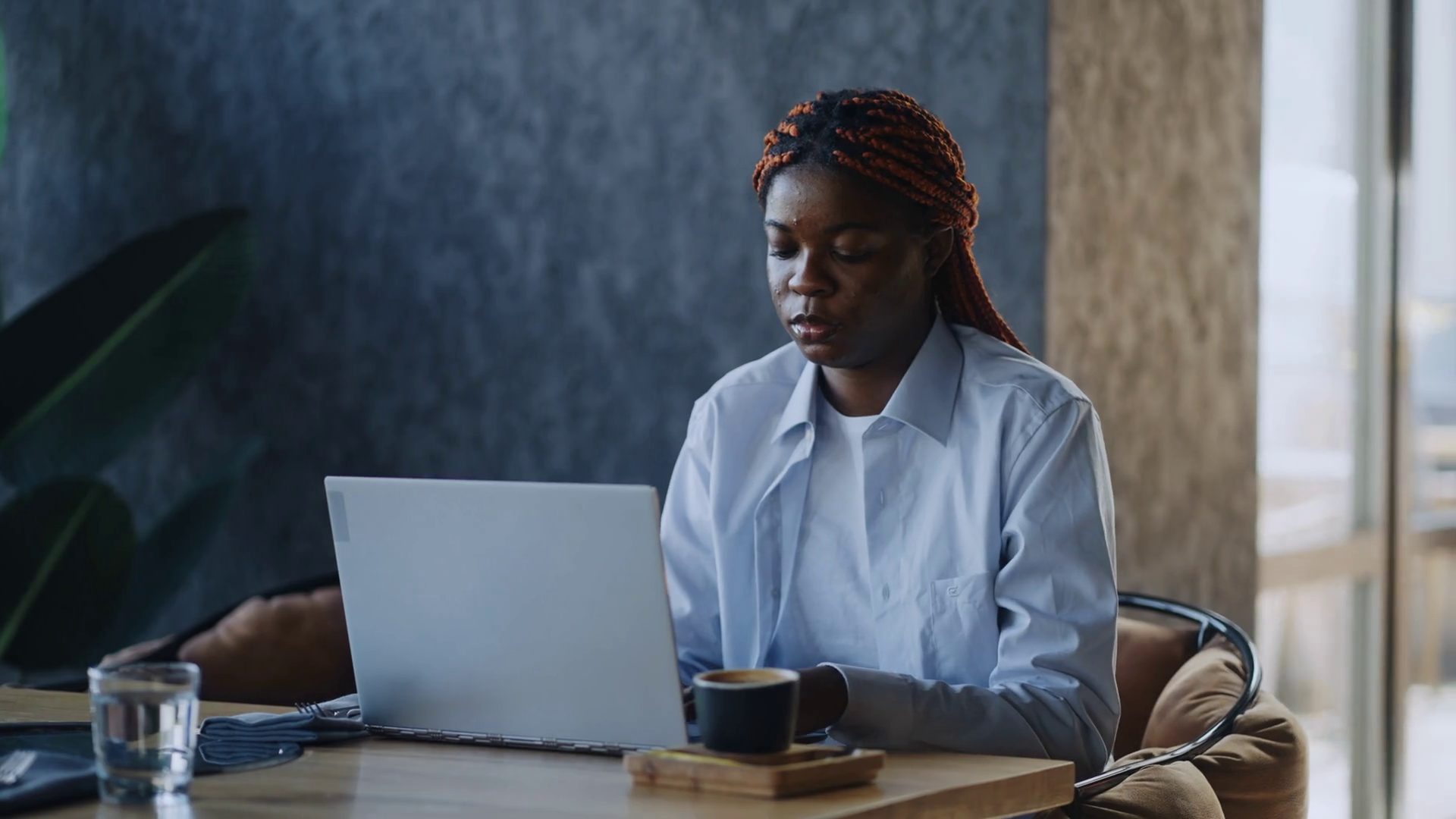 Writing Process: Black Author Gets Inspired Stock Footage SBV-347745634 ...