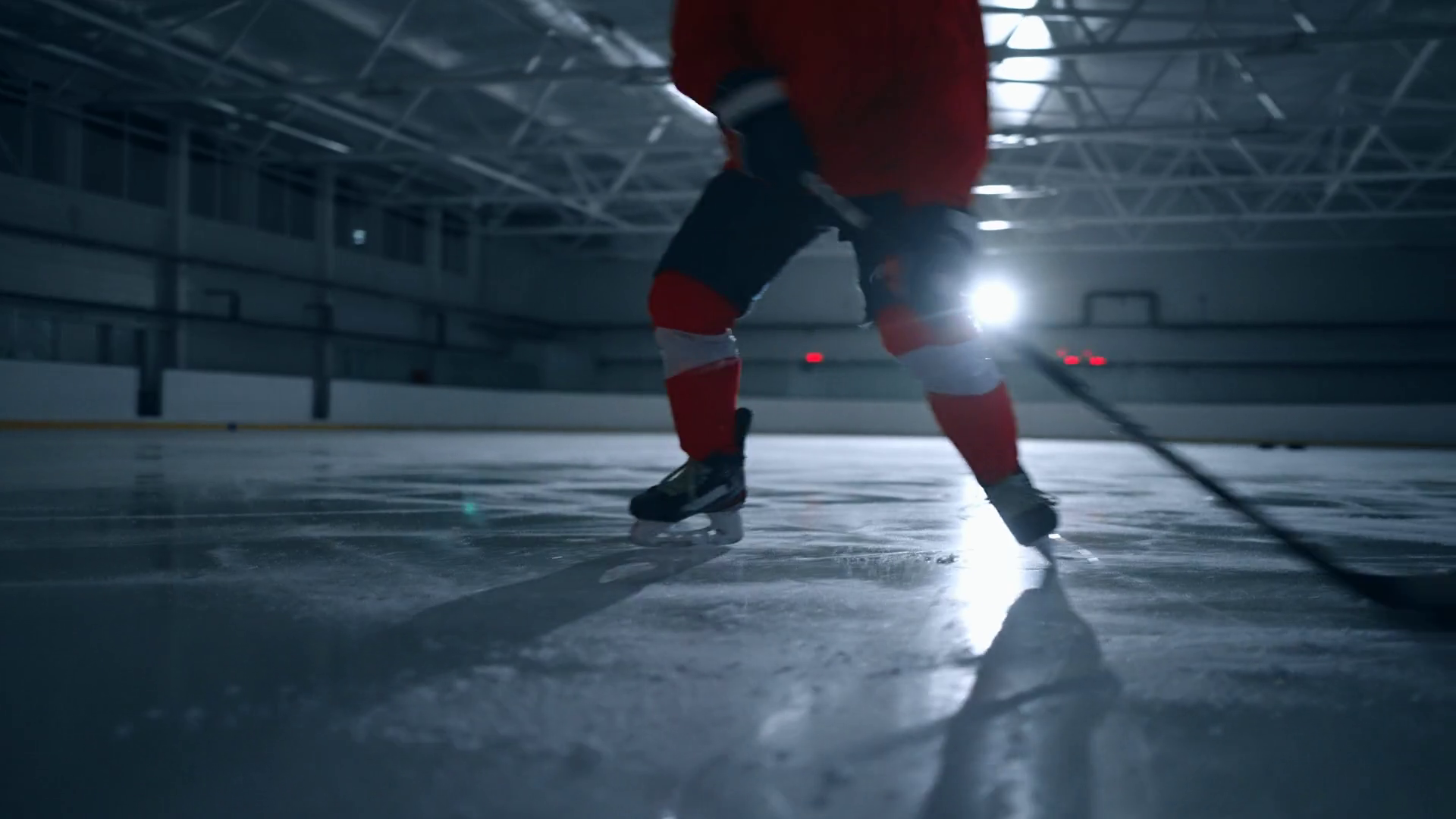 Training On Ice Hockey Rink Active Movements Stock Footage SBV ...