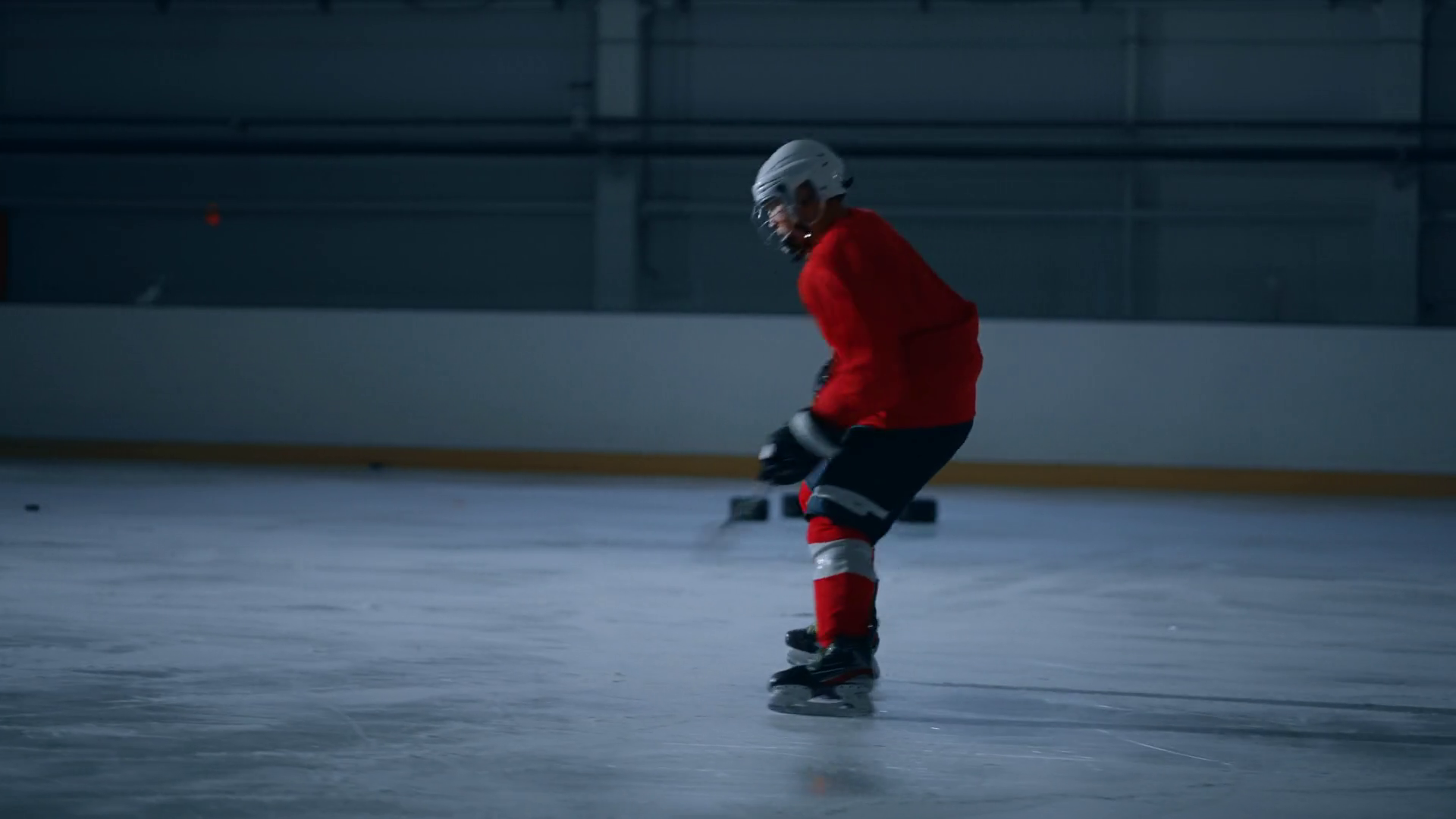 Skilled Ice Hockey Player Shooting Hitting Stock Footage SBV-347644442 ...