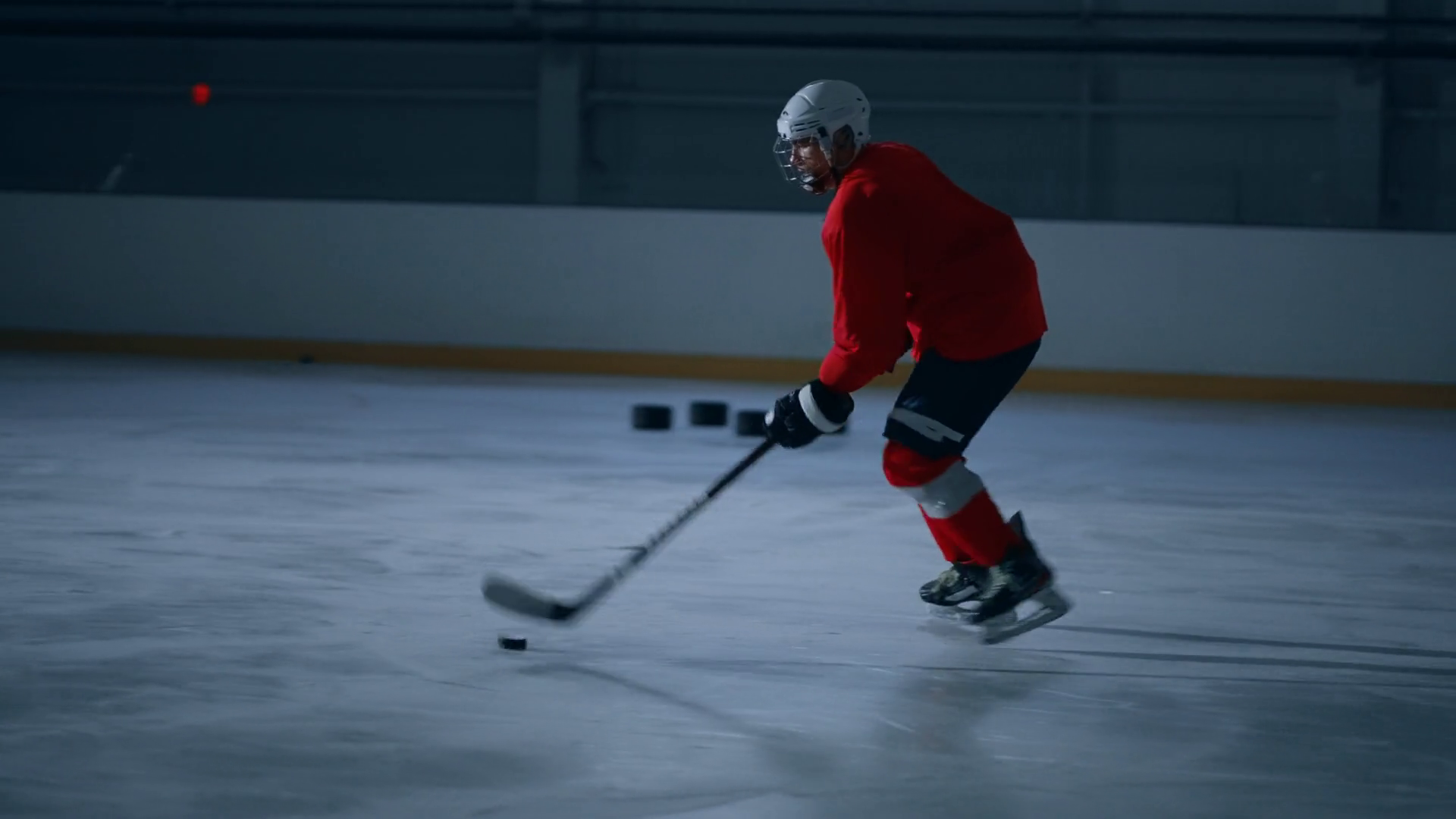 Ice Hockey Player Shooting Hitting Striking Stock Footage SBV-347644441 ...